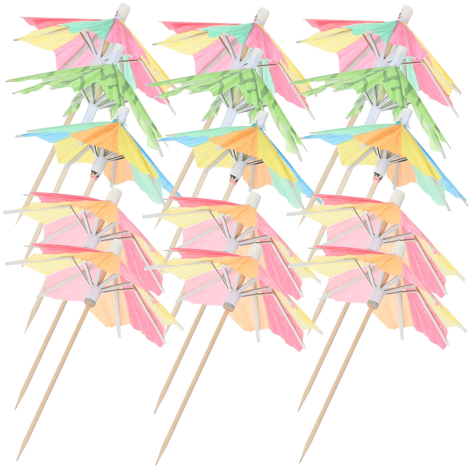MERRYHAPY Mini Cocktail Umbrellas Assorted Colors 100 Pieces Party ...
