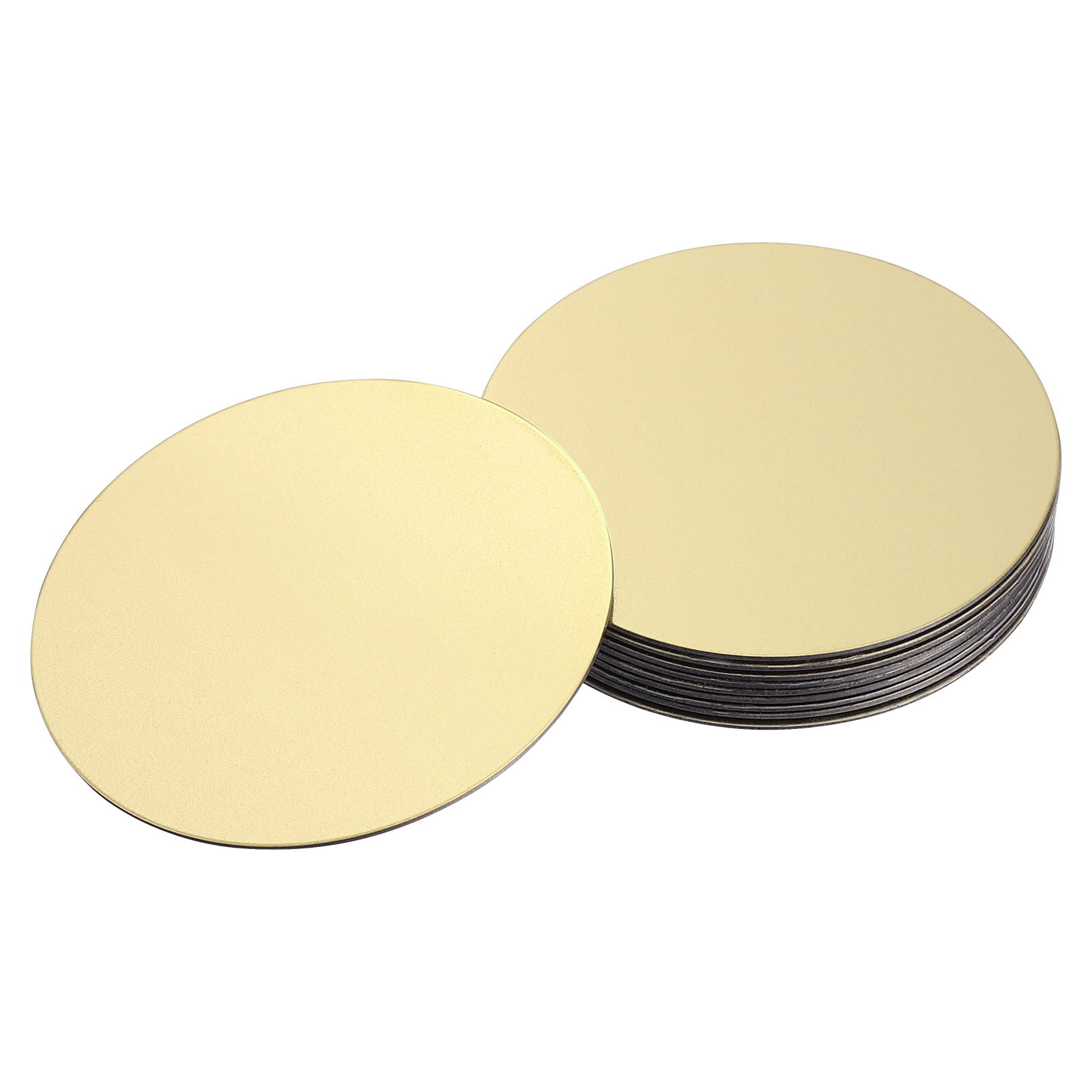 MERRYHAPY 10Pack Magnetic Plates Golden Iron Adhesive Metal Plate for ...