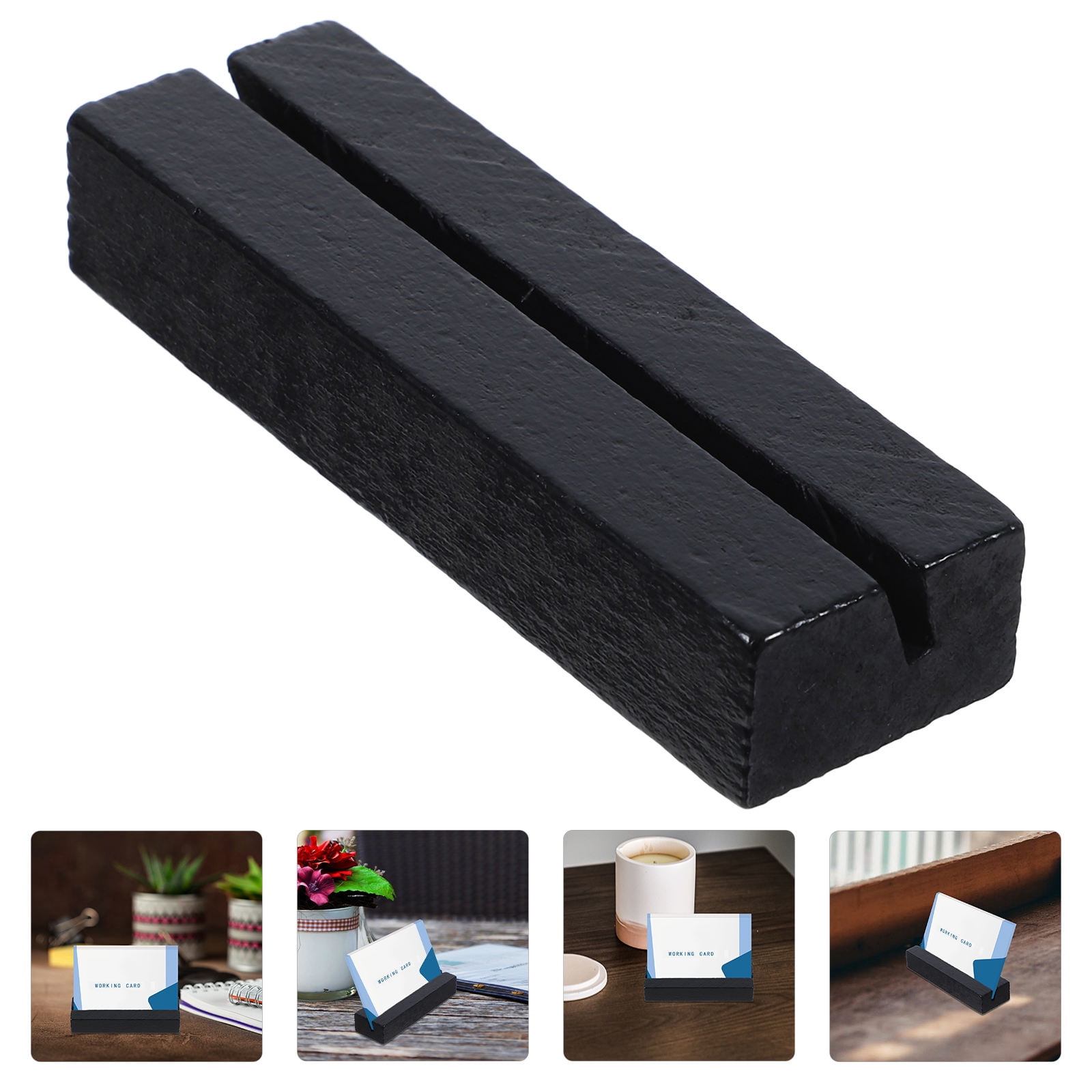 MERRYHAPY 10Pcs Wooden Cards Stand Desktop Card Holder Modern Sleek ...