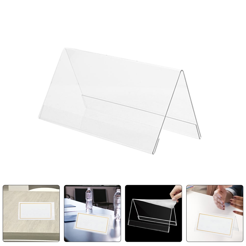 MERRYHAPY Clear Acrylic Sign Holders for Wedding Table Numbers and Menu ...