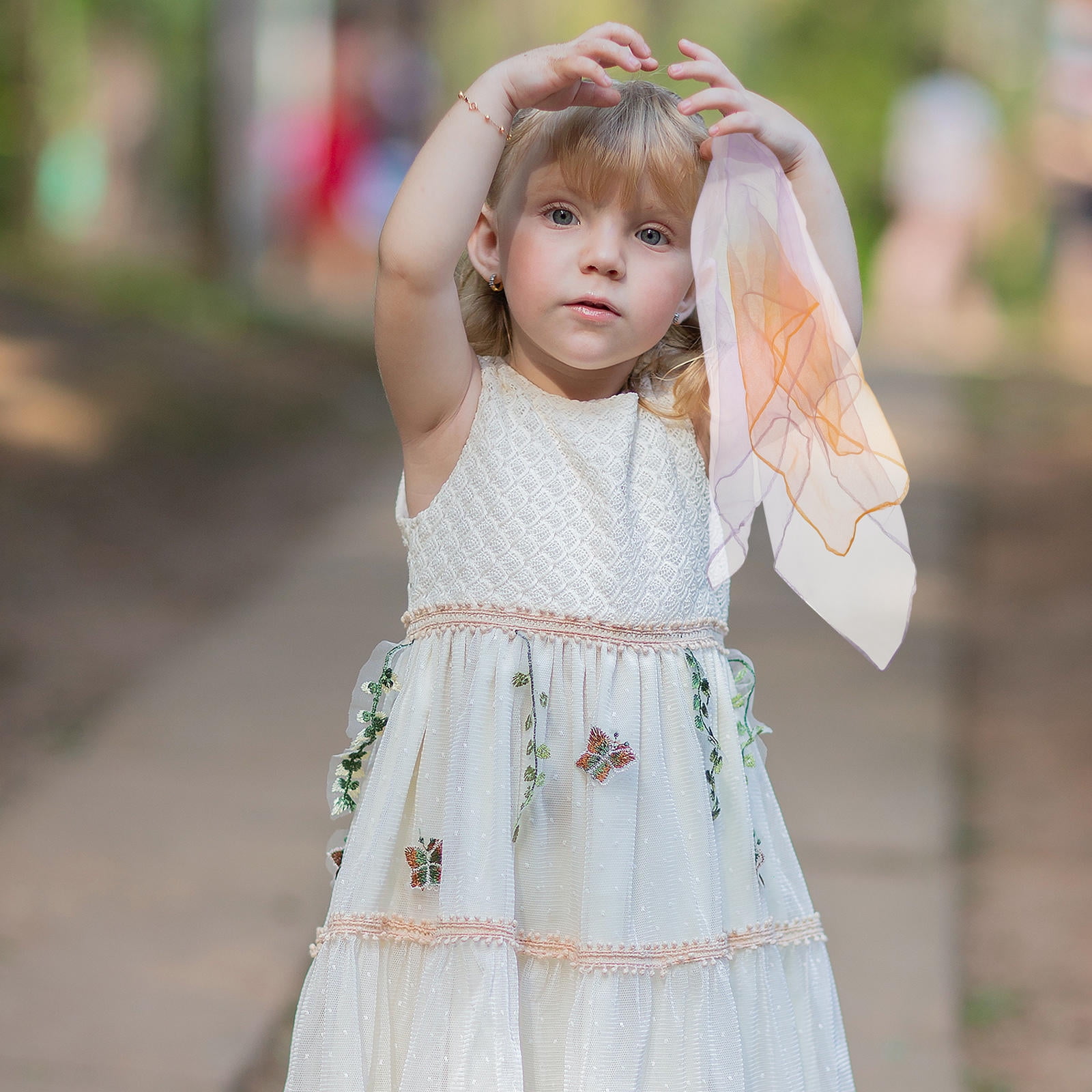 MERRYHAPY 12Pcs Kids Play Scarves Gradient Color Assorted Color Gauze ...