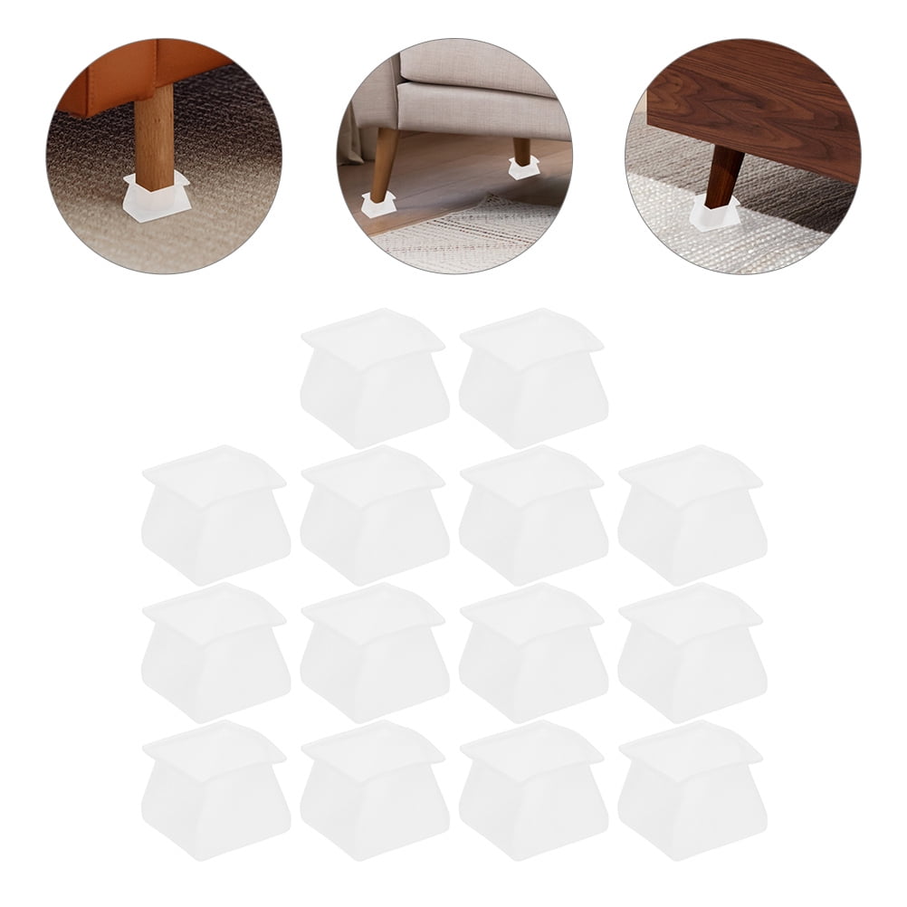 MERRYHAPY 14pcs Transparent Silicone Furniture Feet Protectors Anti ...