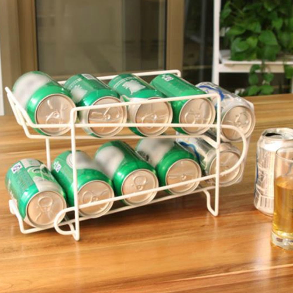 MERRYHAPY 1Pcs Fridge Beer Rack Iron Rectangular Storage Holds 10 Cans ...