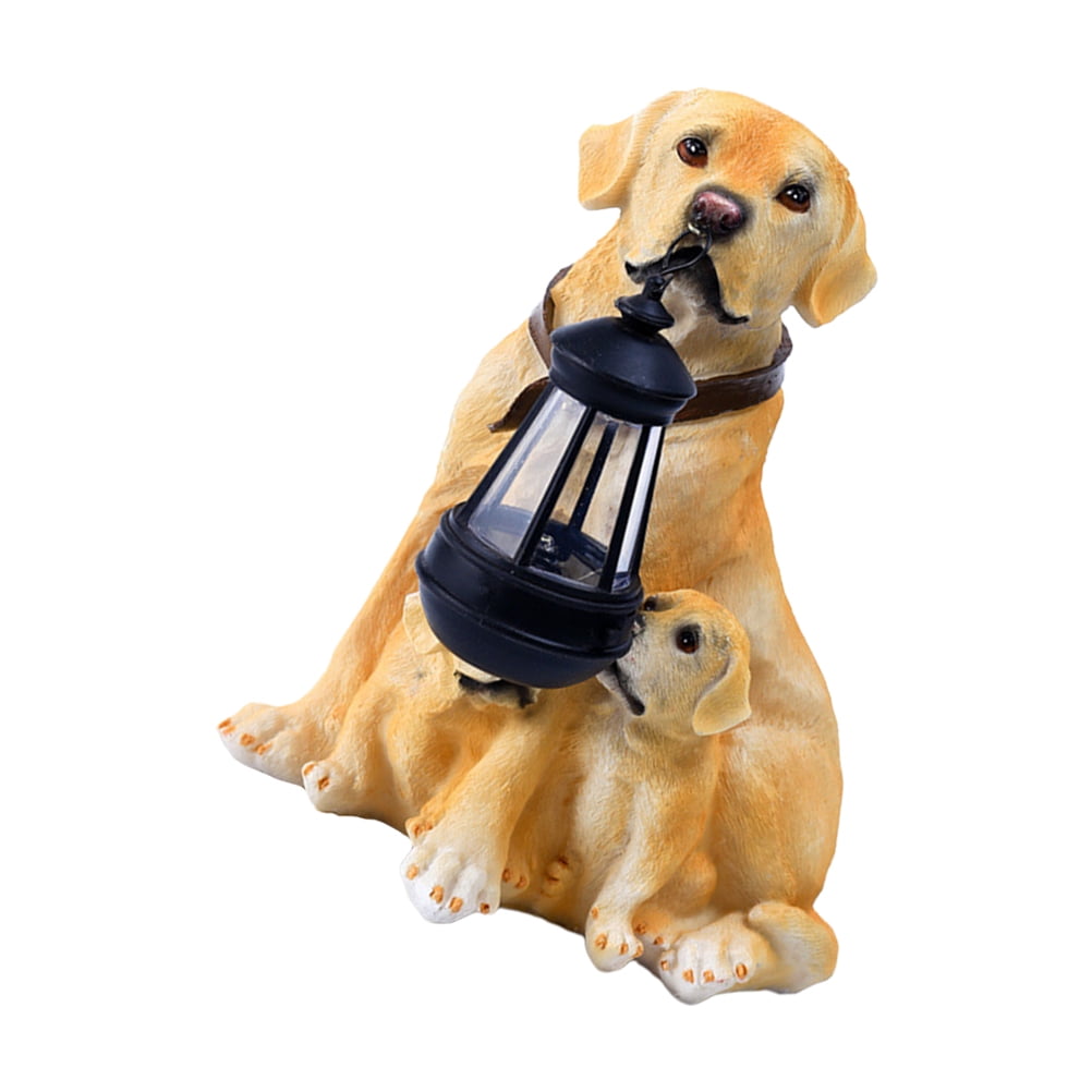Uonlytech Dog Decorative Solar Lights Outdoor LED Lanterns Animal Sculptures Golden Retriever ...