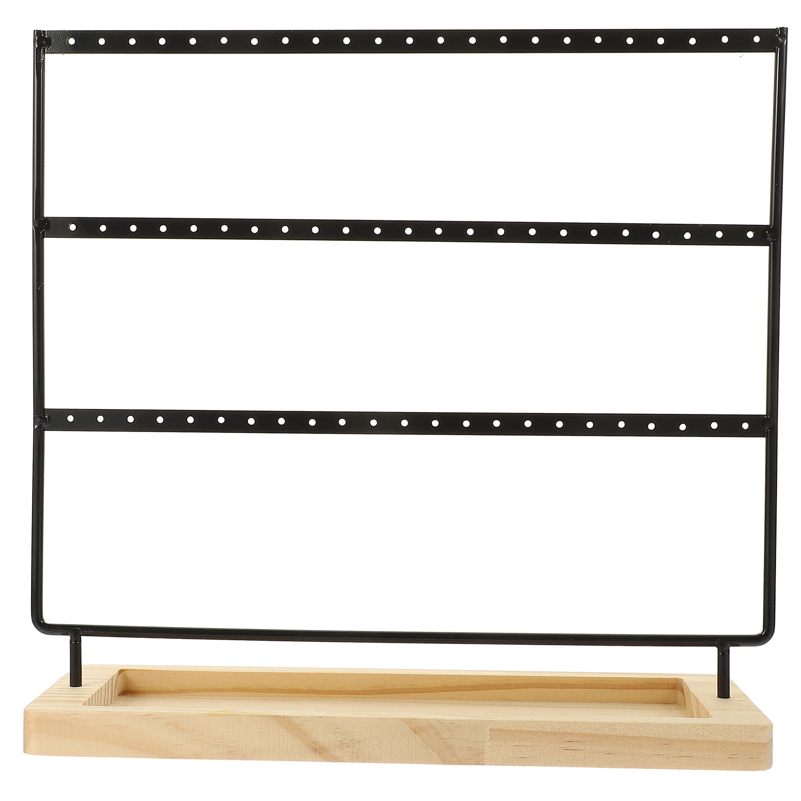 MERRYHAPY 1Set Jewelry Rack Iron Wood Earring Organizer Stand for Store ...