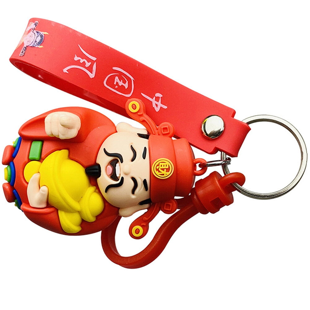 MERRYHAPY 1Set Keychain Charm Multi-colored 3D Cartoon God of Fortune ...