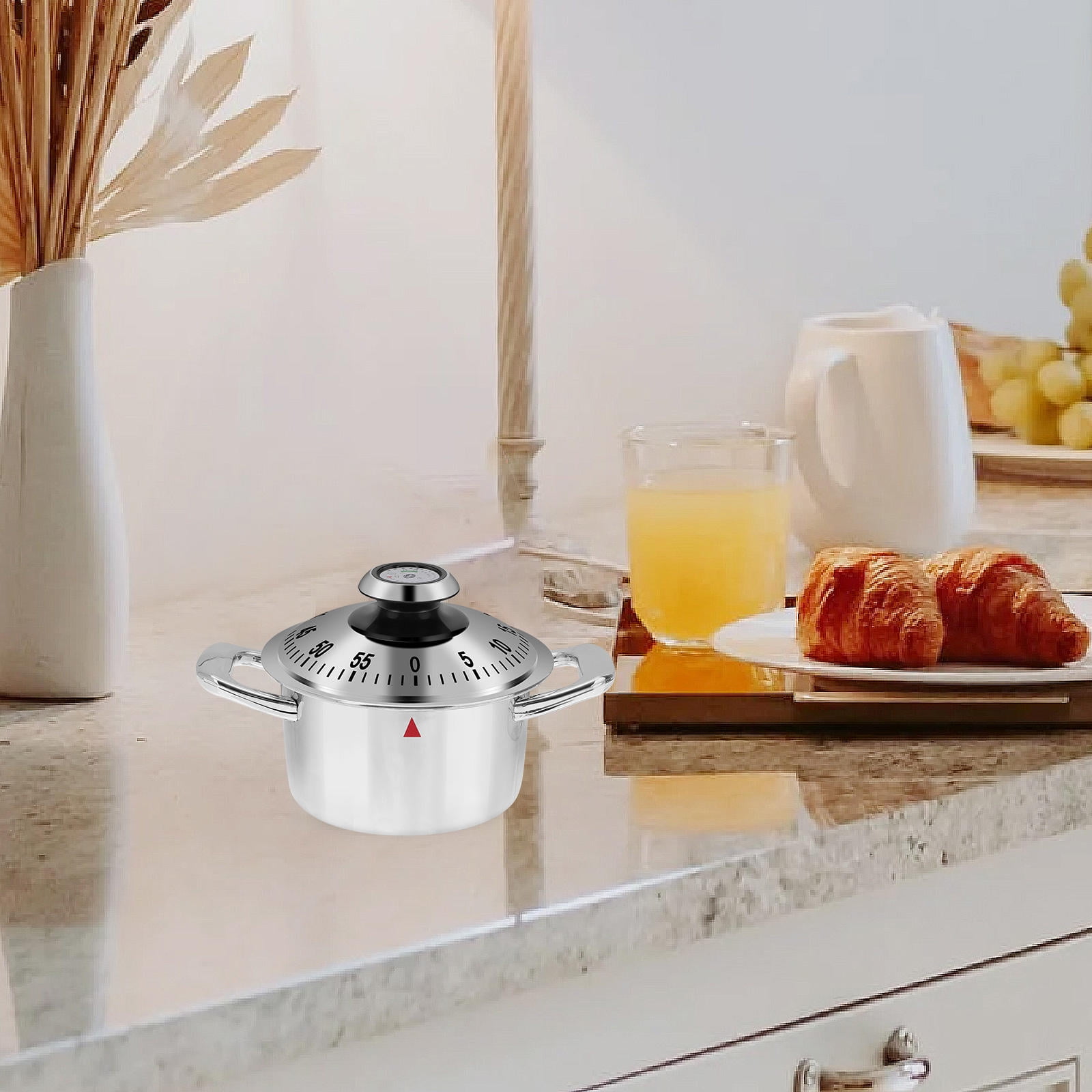 MERRYHAPY 1Set Minute Wind Up Timer Mechanical Kitchen Timer Silver ...