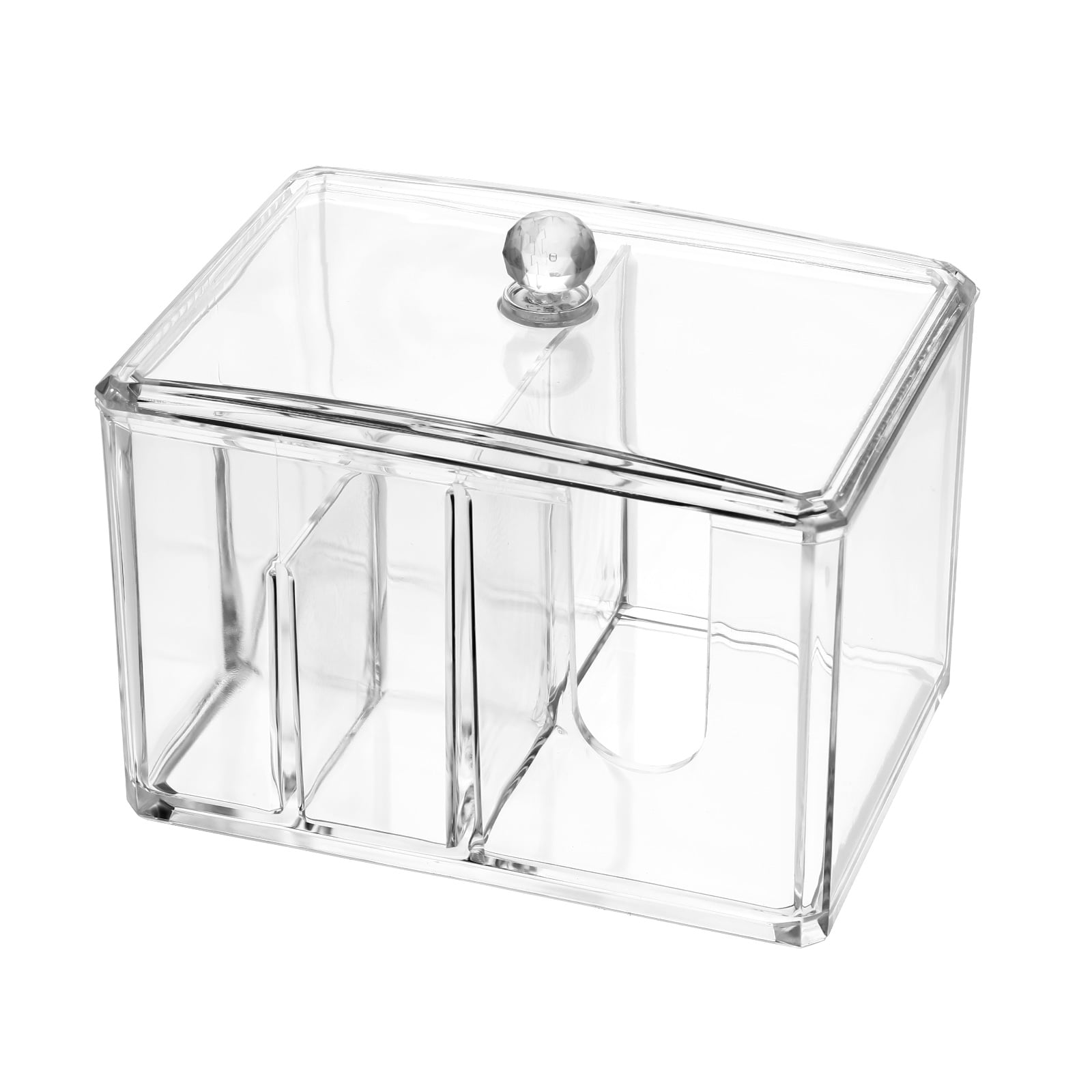 MERRYHAPY 1Set Transparent Cotton Swab Box for Women Cotton Swab Pads ...