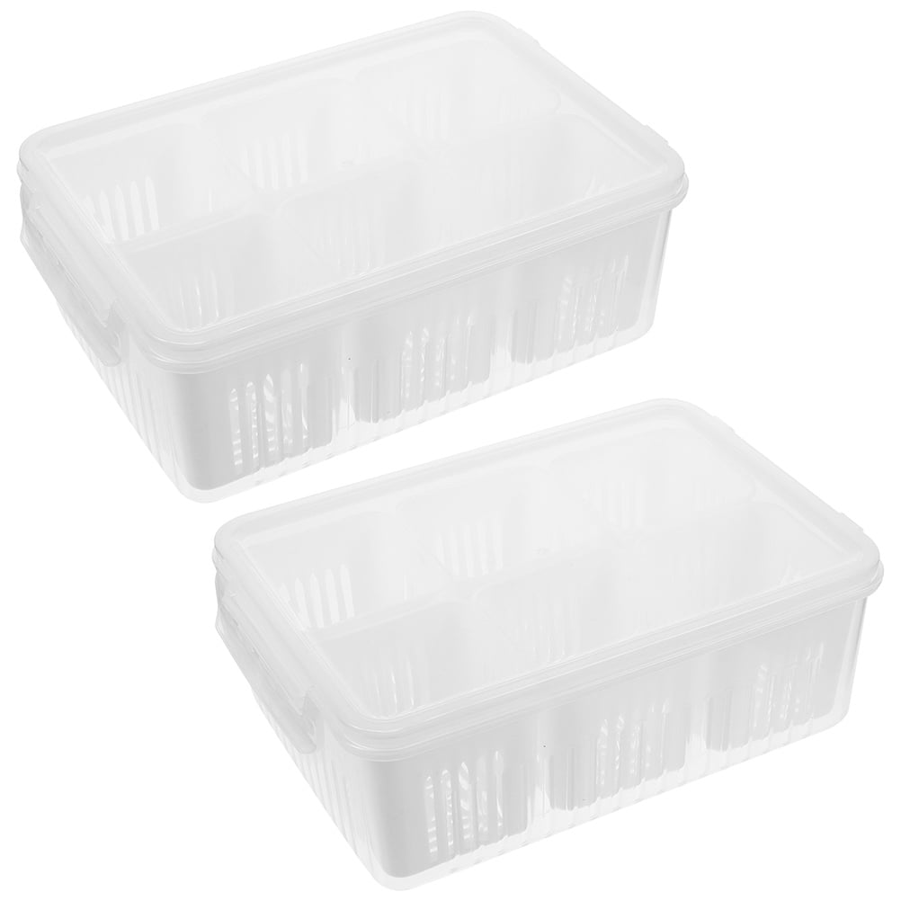 MERRYHAPY Kitchen Food Box Freezer Safe Meal Prep Containers 2 Sets ...