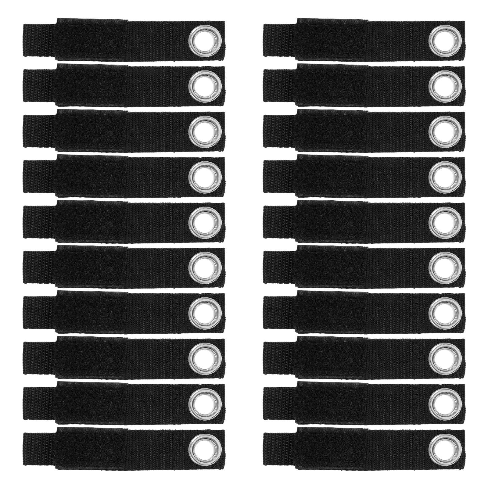 MERRYHAPY 20 Pcs Black Heavy Duty Extension Cord Storage Straps Made of ...