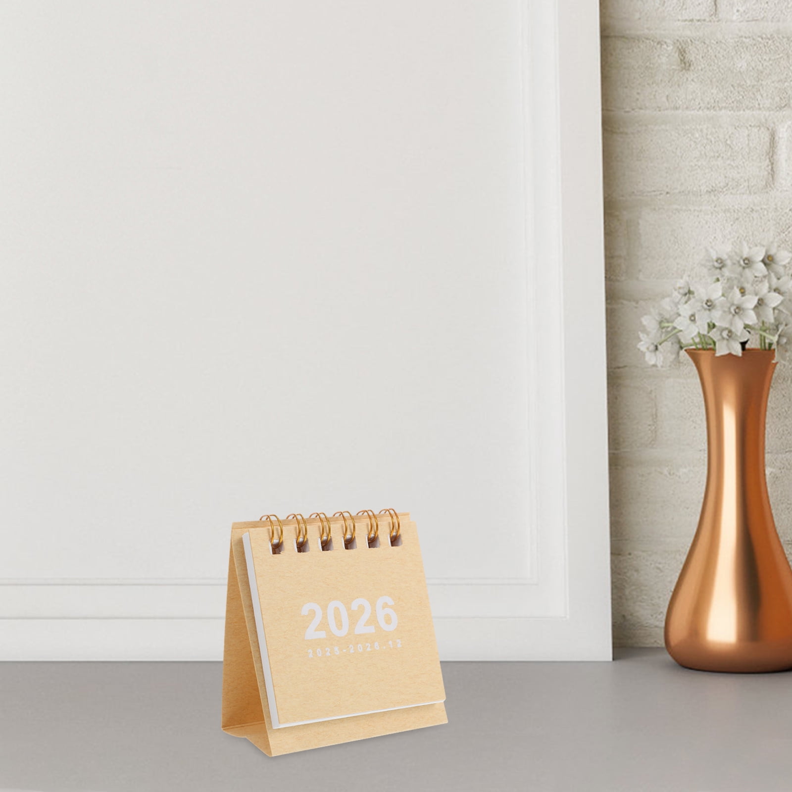 MERRYHAPY Small Beige Desk Calendar Notepad for Daily Task Tracking and ...