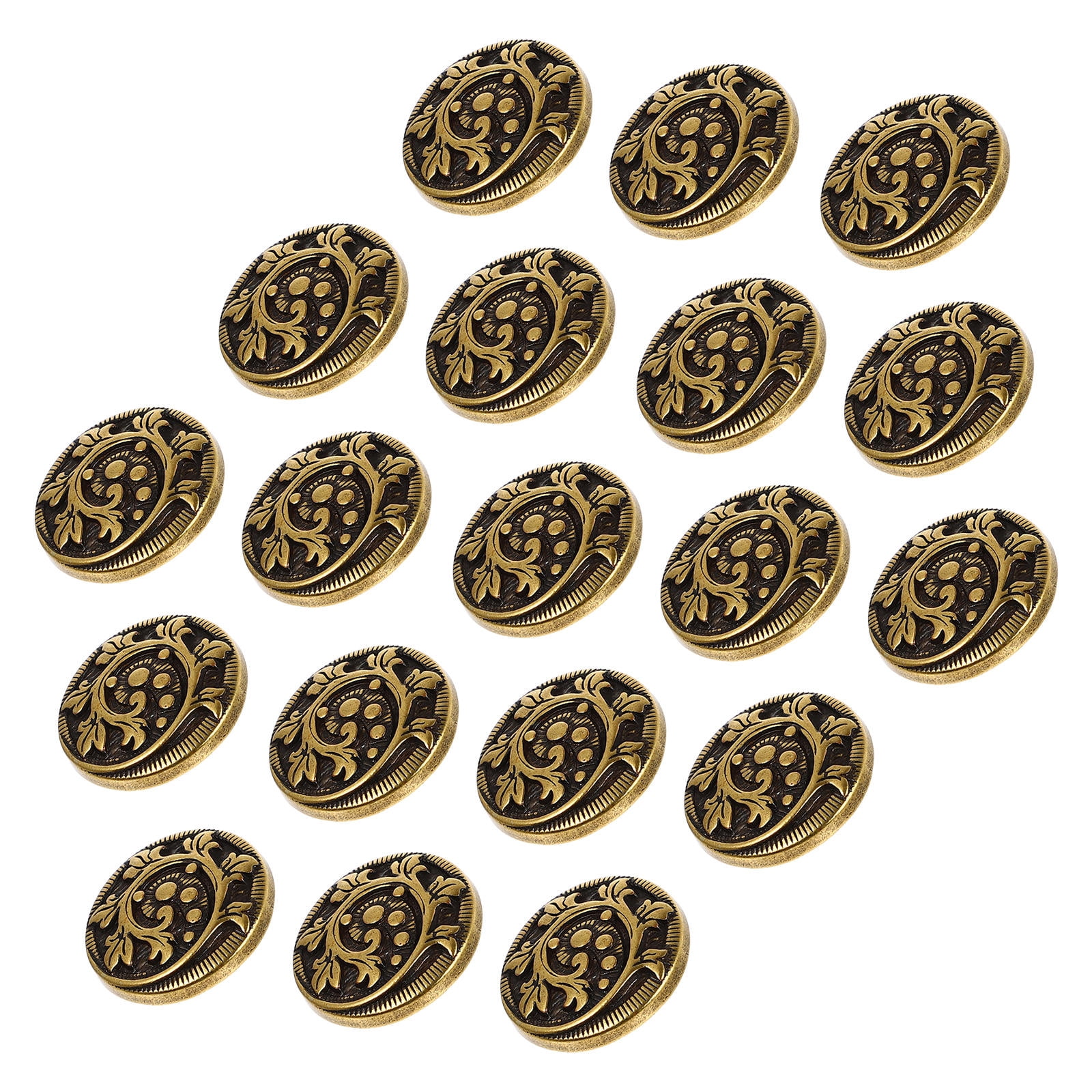MERRYHAPY 20Pcs Vintage Style Golden Alloy Coat Buttons, Practical ...