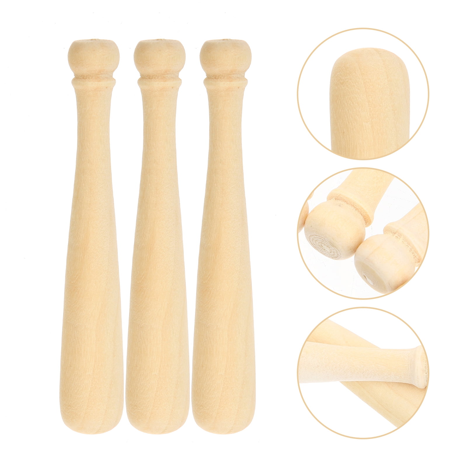 MERRYHAPY small baseball bat Baseball Bats Khaki Wood Graffiti Painting ...