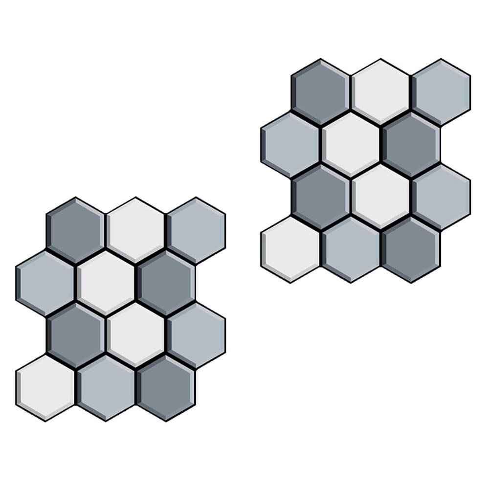 MERRYHAPY 2Pack Honeycomb Wall Stickers Sky-Blue PVC Hexagon Design for ...