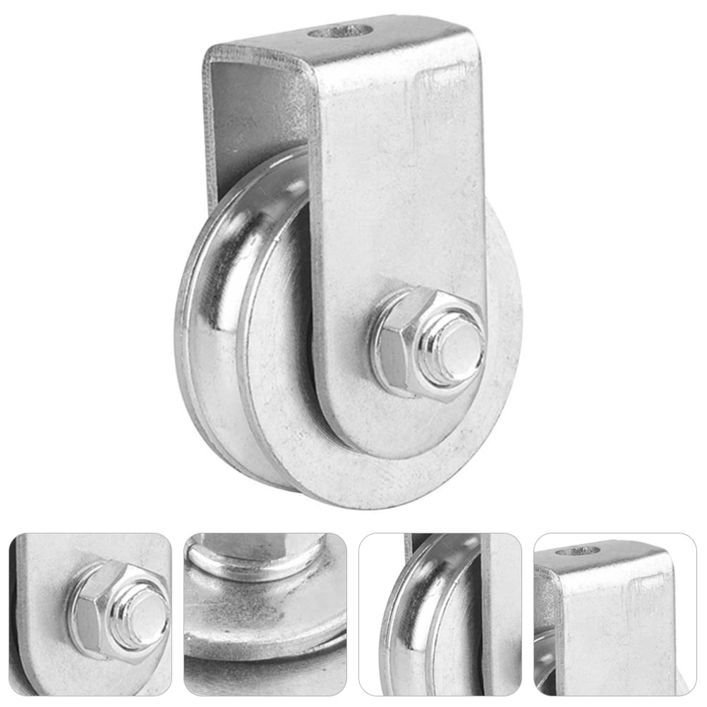 MERRYHAPY 2-Pack Steel Pulley with Single Roller for Heavy Load Bearing ...