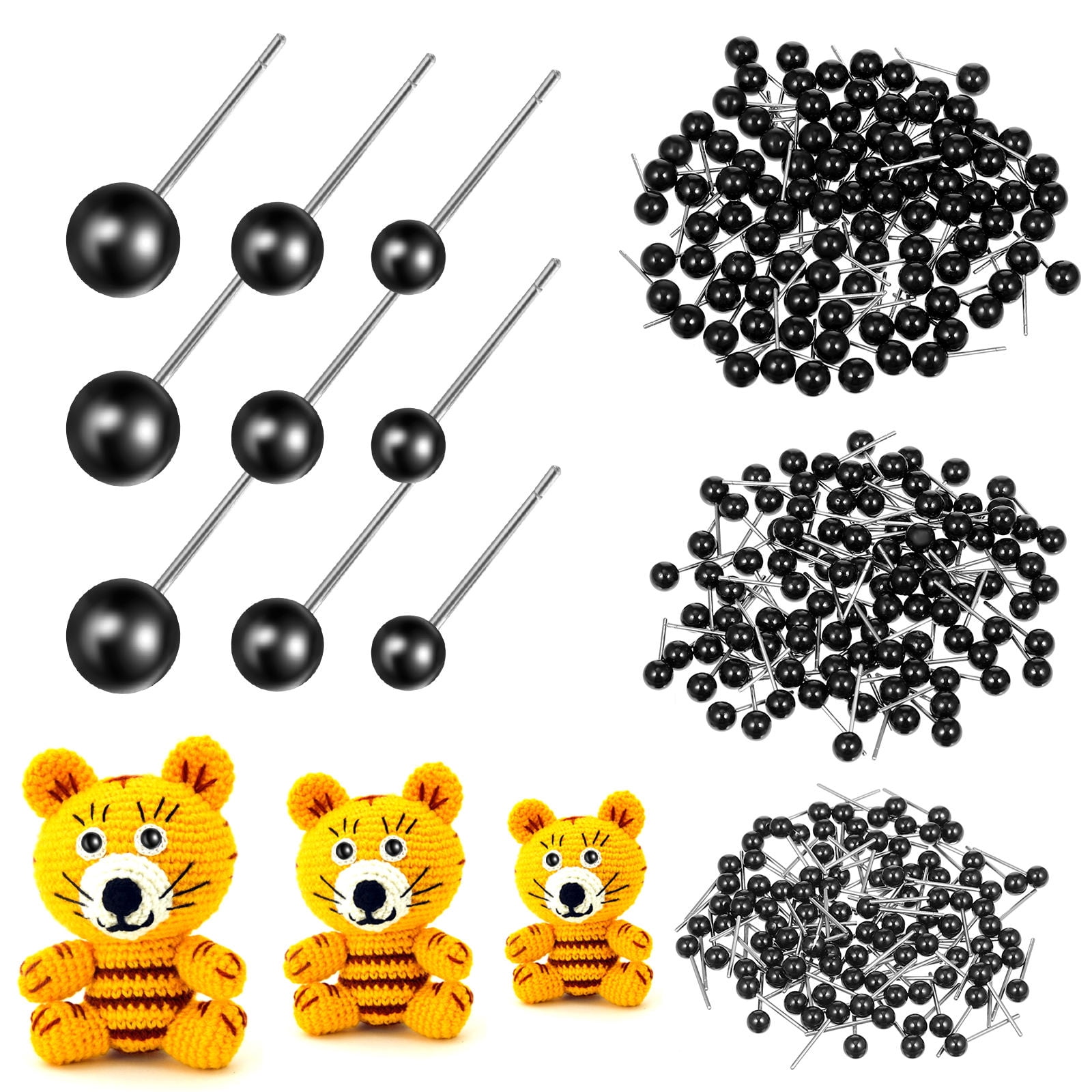 MERRYHAPY 300 Pcs Plastic Eyes for Crafting Eyes and Eyes for Felting ...
