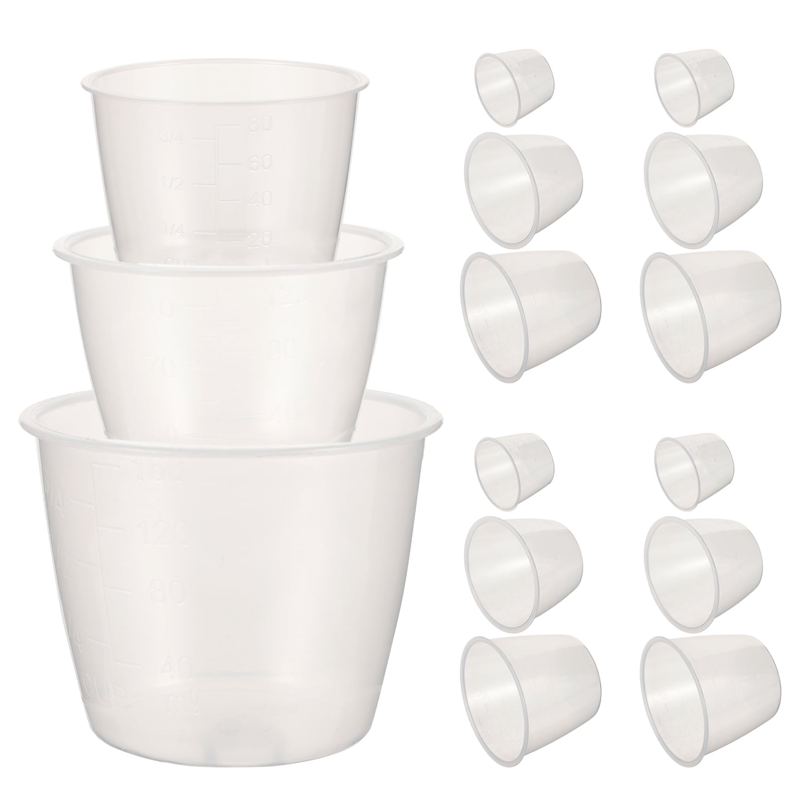 MERRYHAPY 30Pcs Plastic Transparent Round Measuring Cups for Kitchen ...