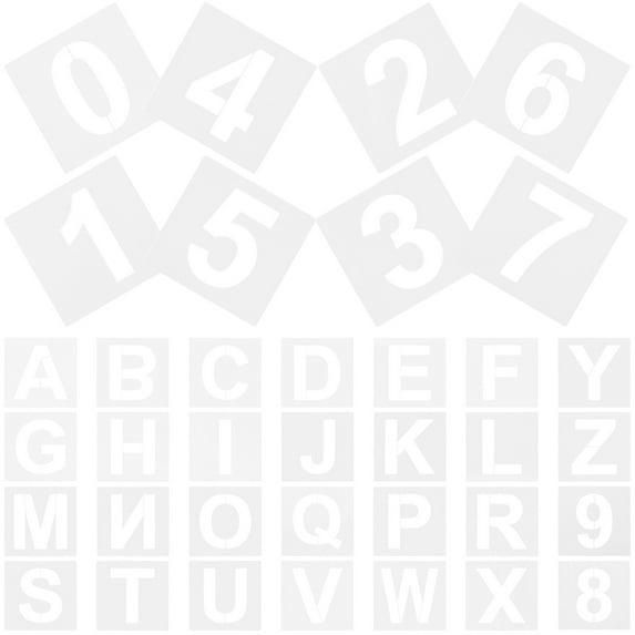 MERRYHAPY 36Pcs Multi Function Letter Stencils Plastic Reusable Drawing ...