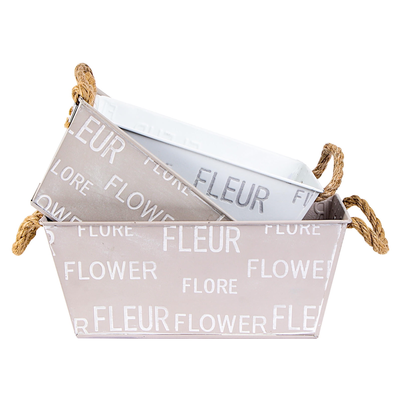 MERRYHAPY 3Pcs Metal Flower Pots for Home Decor and Office Decor ...