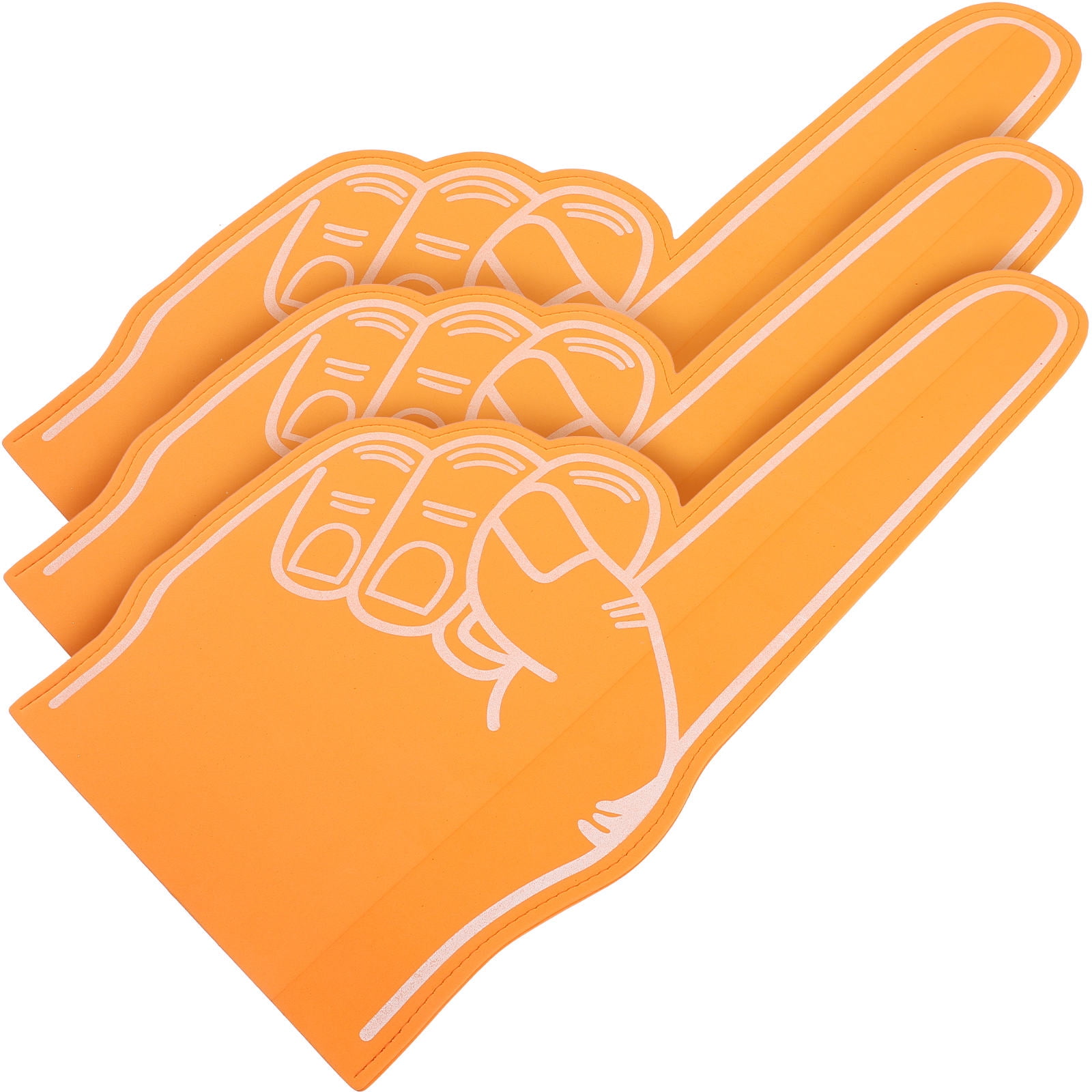 MERRYHAPY 3Pcs Orange Foams Finger Cheer Prop for Sports Events Party ...