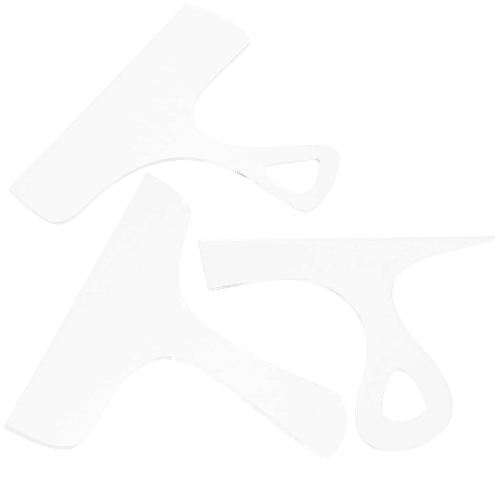 MERRYHAPY 3Pcs Rolled Handle Template Transparent Acrylic for Kitchen ...