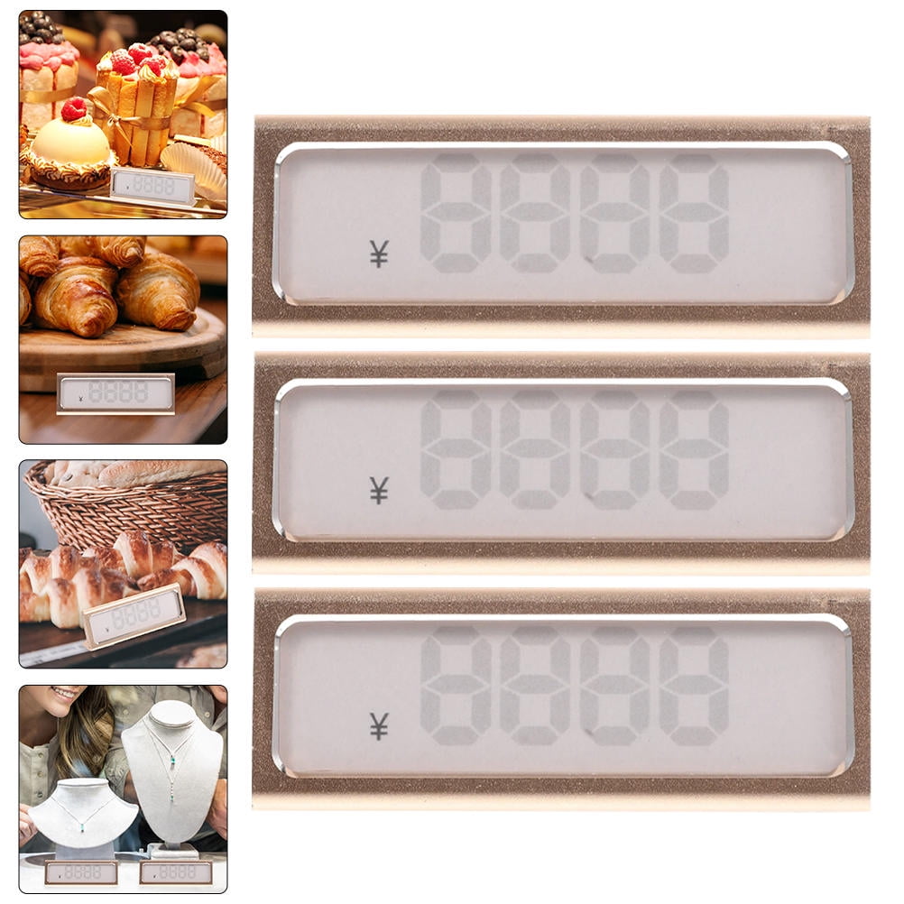 MERRYHAPY 3Pcs Smooth Edges Price Display Stand for Counter Display in ...
