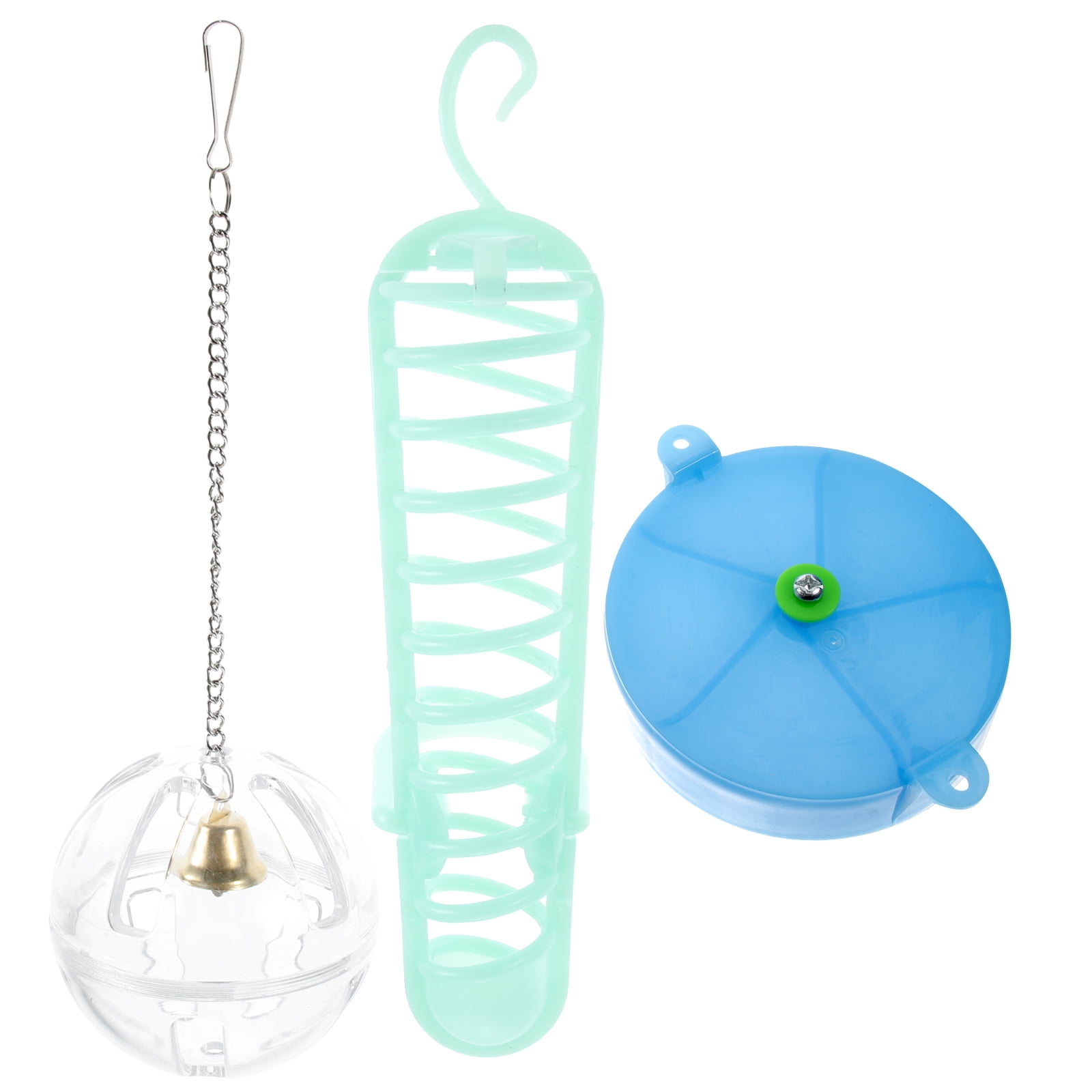 MERRYHAPY 3Pcs Toys for Parakeets Plastic Foraging Device Round Shape ...