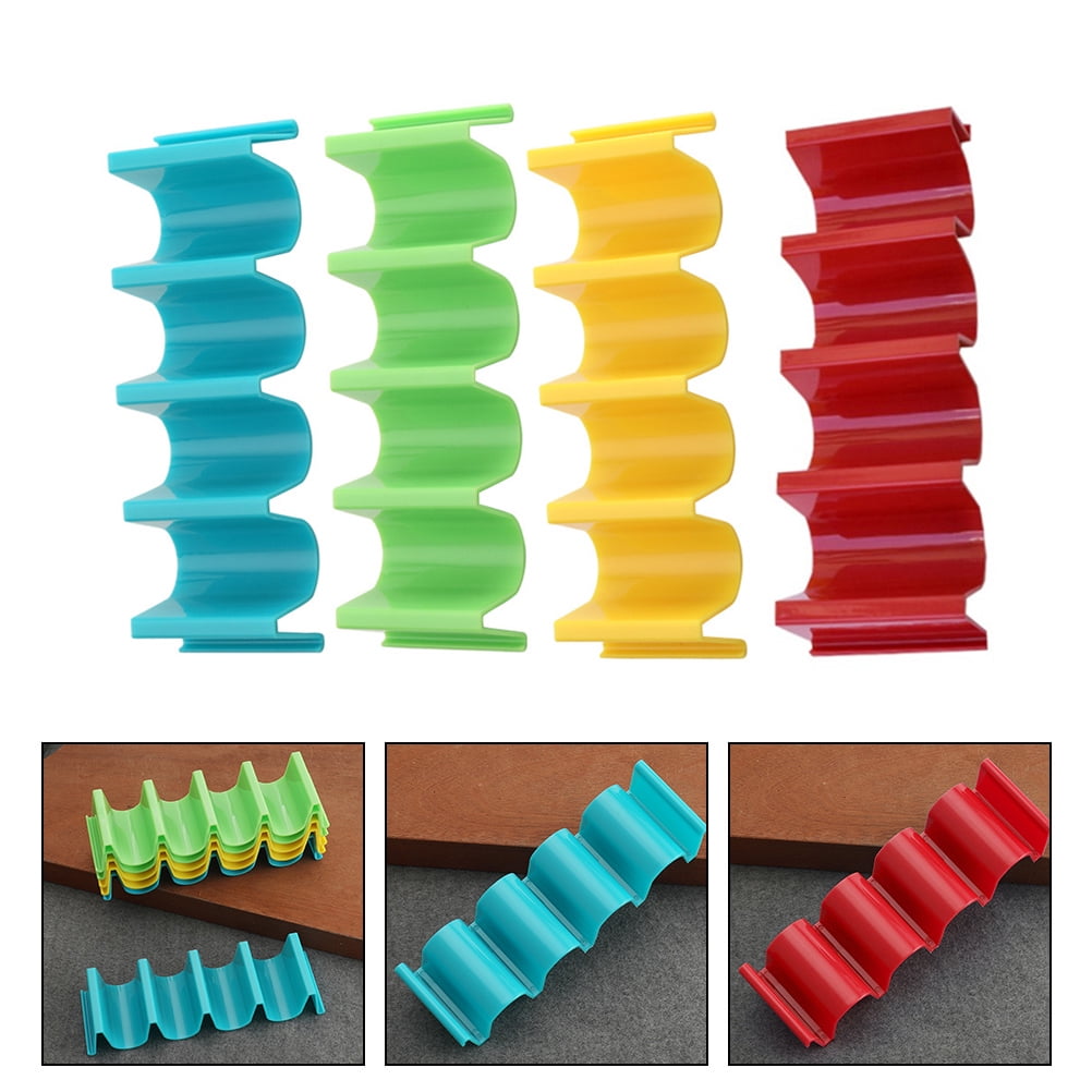 MERRYHAPY 4-Pack Assorted Color Plastic Taco Holders Made of PP ...