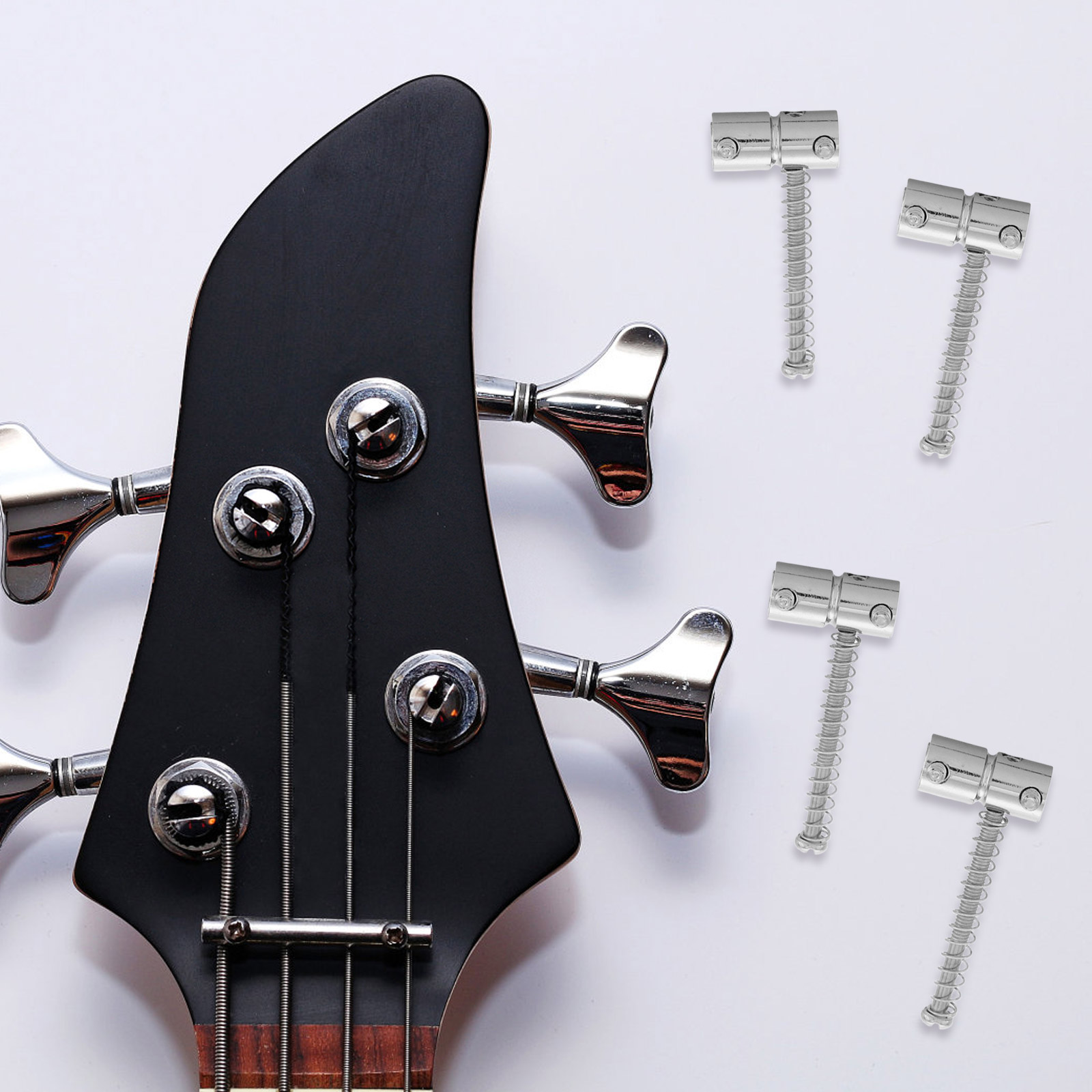 MERRYHAPY Metal Bass Bridge Saddle Replacement Parts for Guitar ...