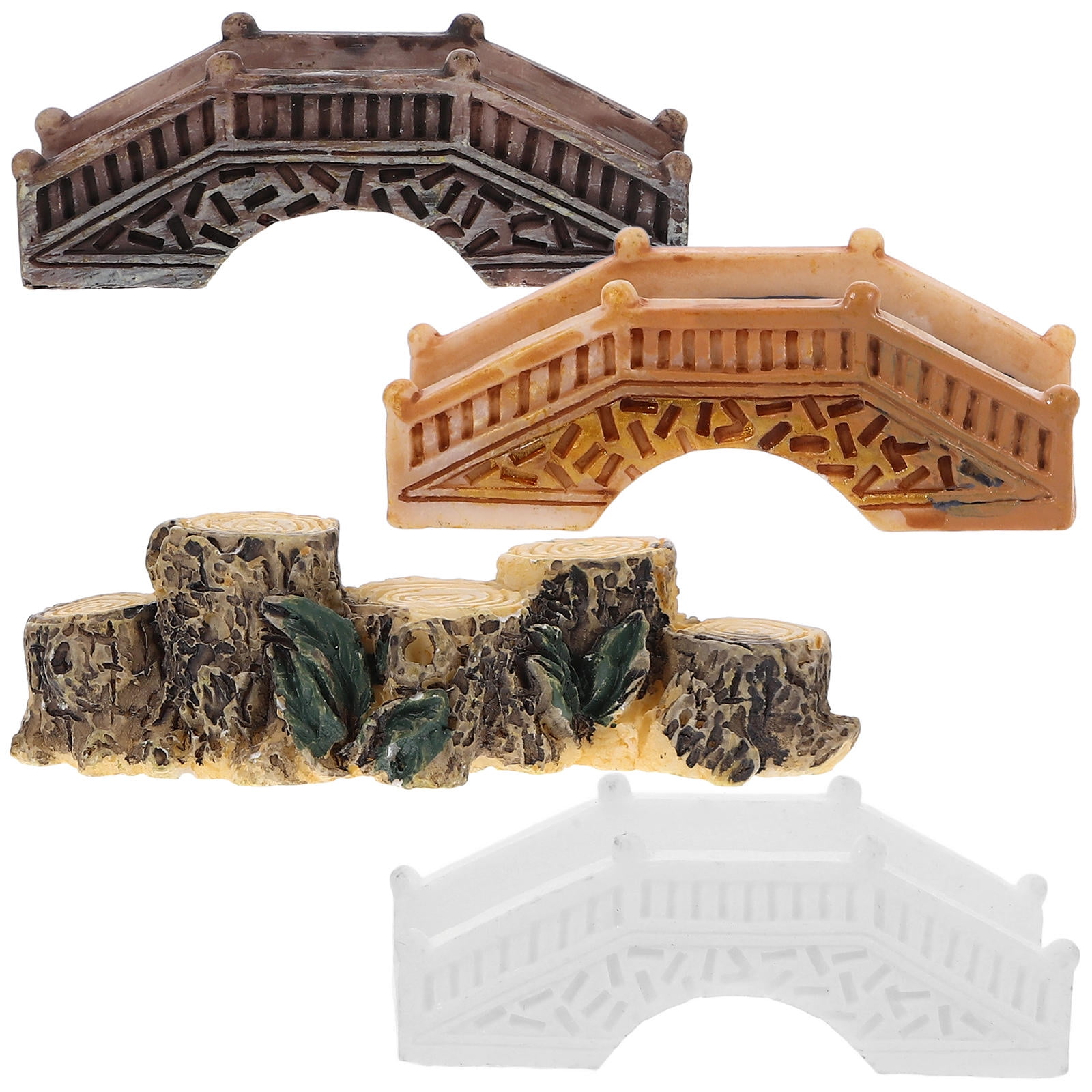 MERRYHAPY 4Pcs Miniature Landscaping Bridge Adornment Miniature Plastic ...