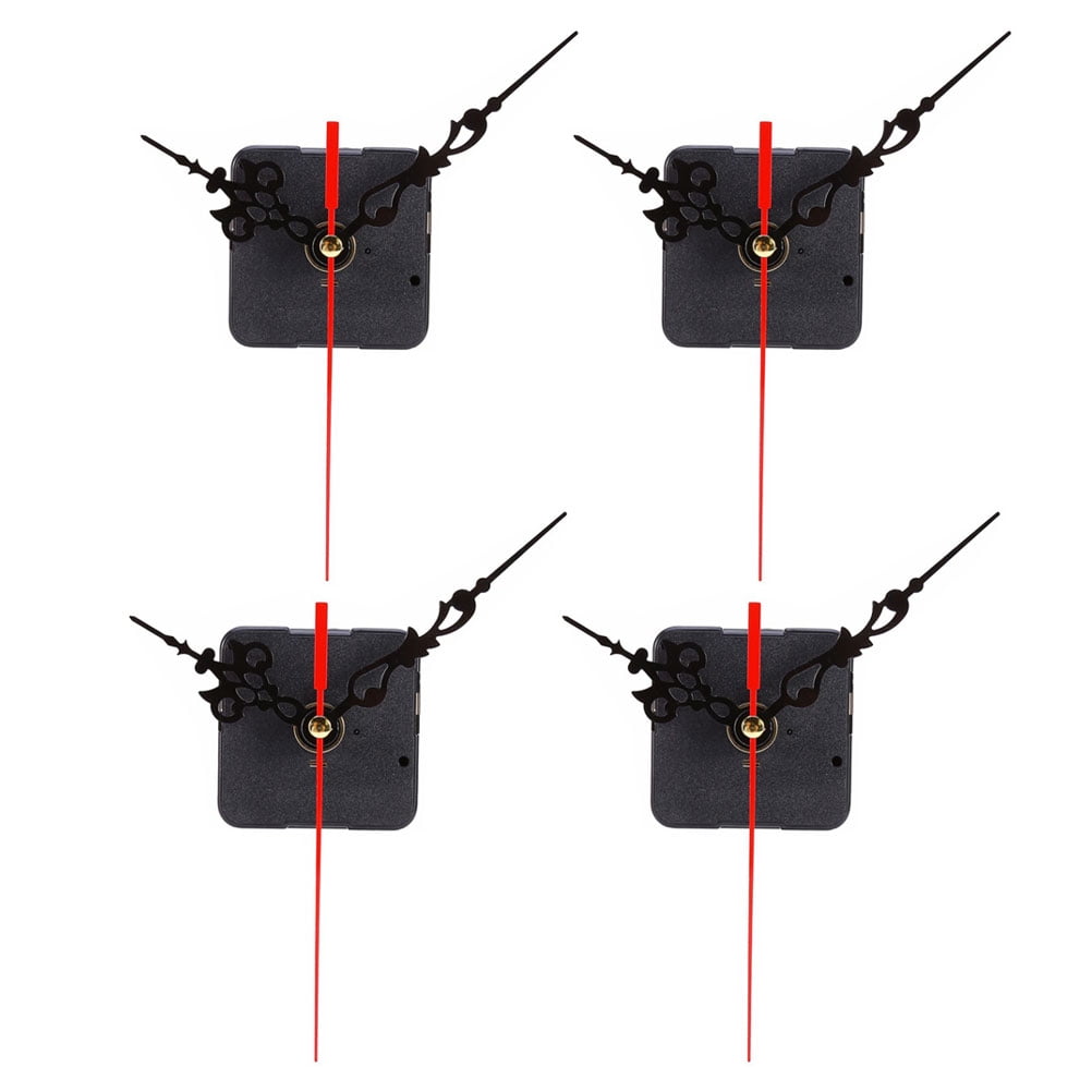 MERRYHAPY 4 Sets Black Clock Mechanism Kit with Plastic Clock Hands for ...