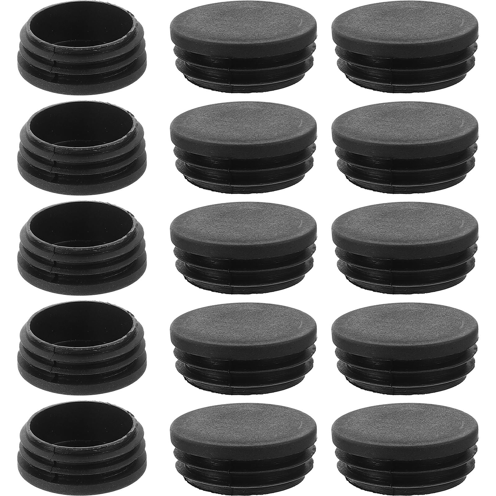 MERRYHAPY 50-Pack Black Plastic Furniture Leg Caps Inserts for Floor ...