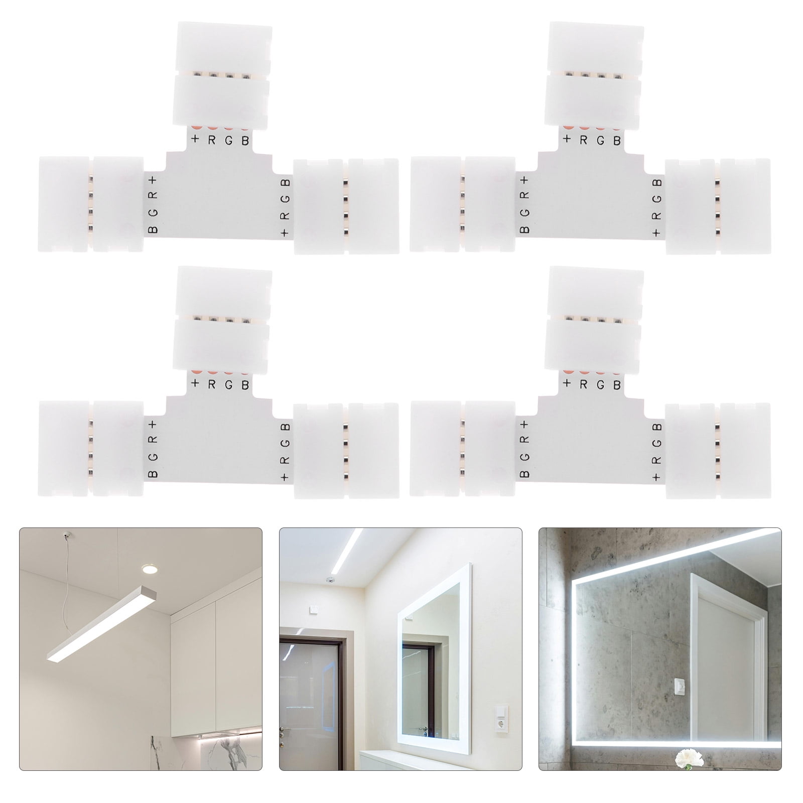 MERRYHAPY 6pcs Led Strip Adapters Light Connectors 4-pin Light Strip ...