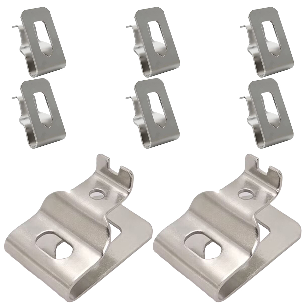 MERRYHAPY Tool Belt Clip Reasonable Style Stainless Steel 8pcs ...