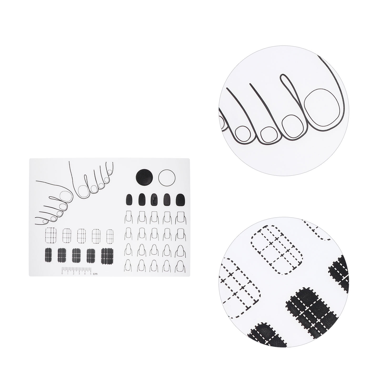 MERRYHAPY Acrylic Nail Training Mat 1Set Nail Practice Sheet White ...