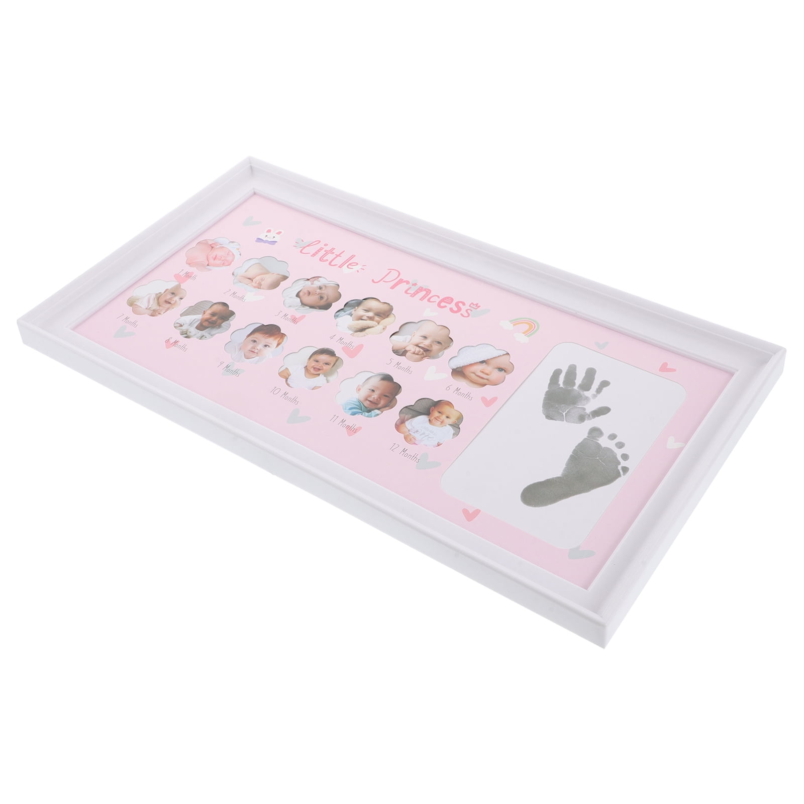 MERRYHAPY Baby Handprint Keepsake Frame For Parents Elegant Design PVC ...