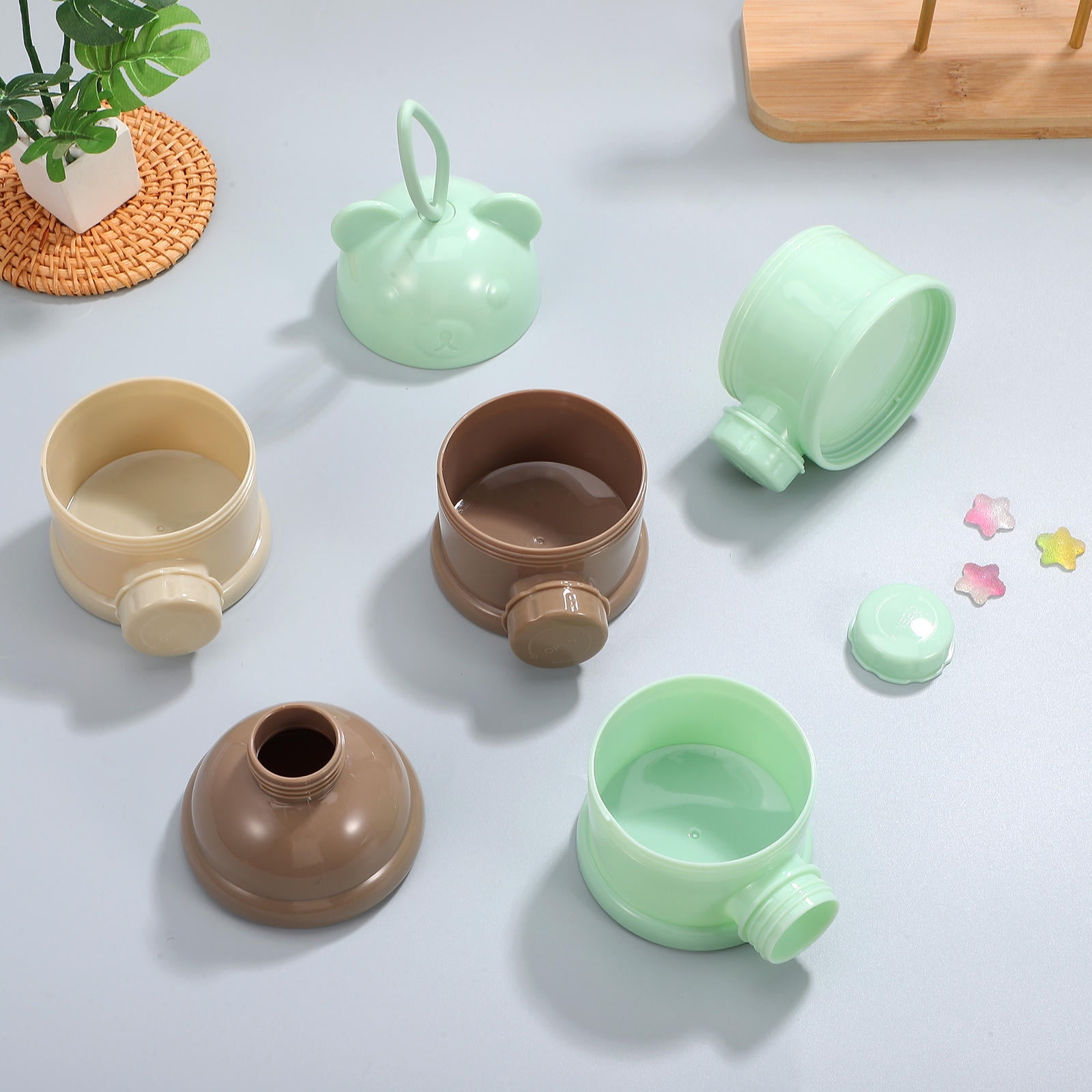 MERRYHAPY Cartoon Infant Milk Powder Box 4 Layers Portable Packaging ...