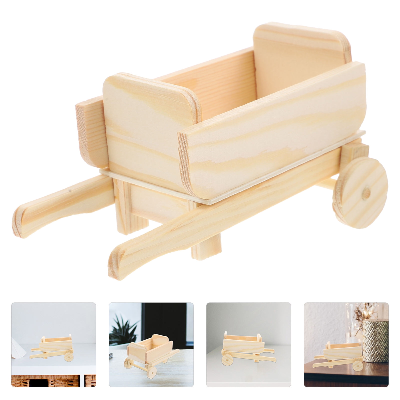 MERRYHAPY Craft Mini Trolley Model Small Garden Decoration Miniature ...