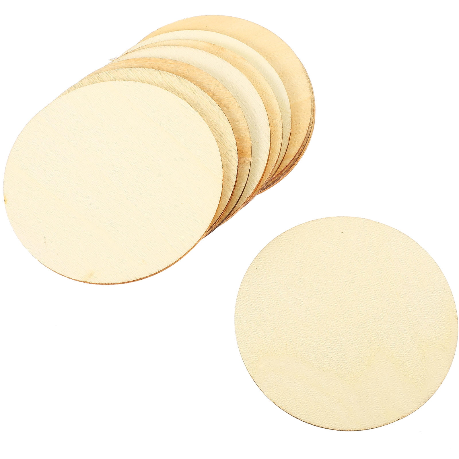 MERRYHAPY Wooden Disc Decorations 30 Pieces Three-Ply Drawing Boards ...