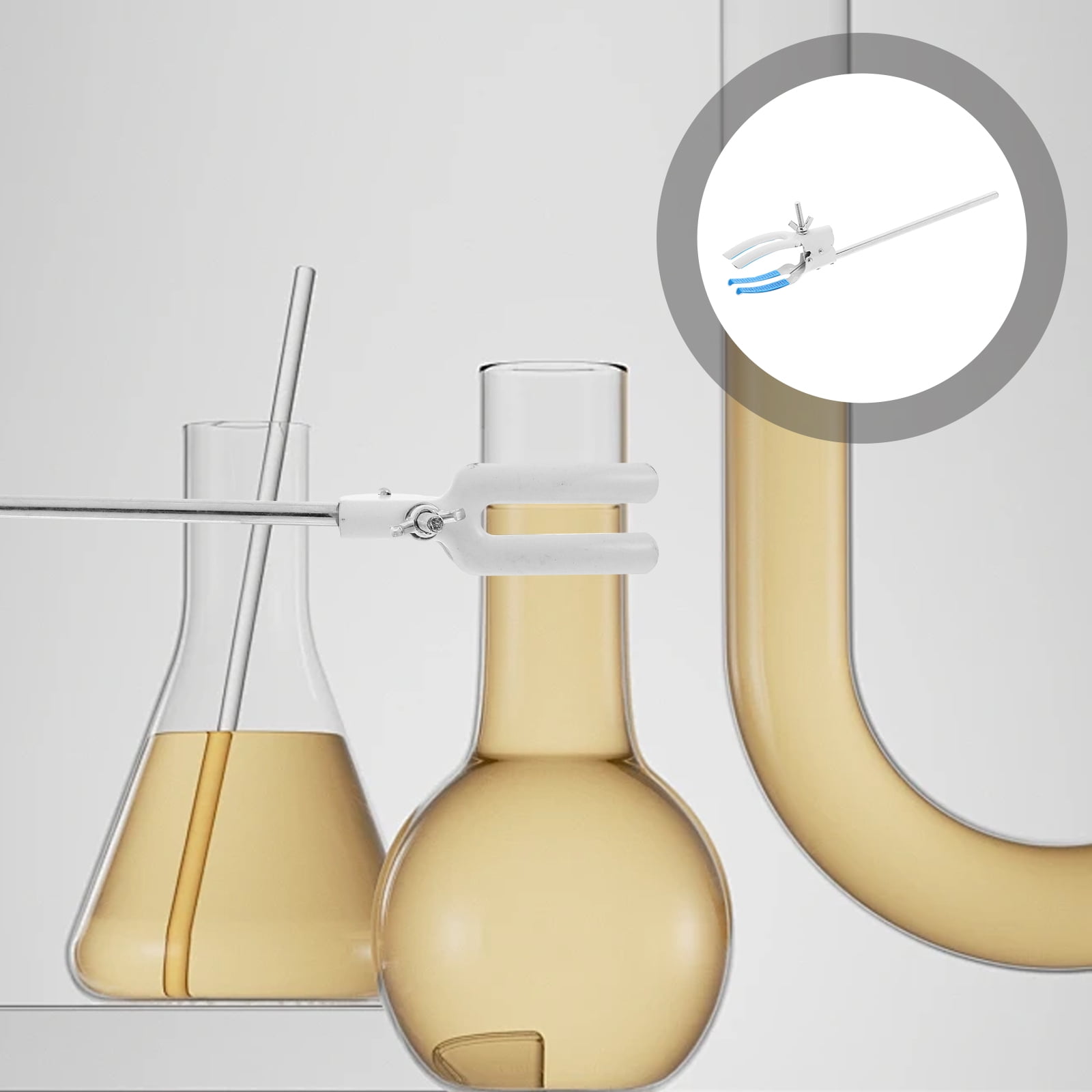 MERRYHAPY Flask Clamp Test Tube Clamp Condenser Laboratory Flask Clip 4 ...