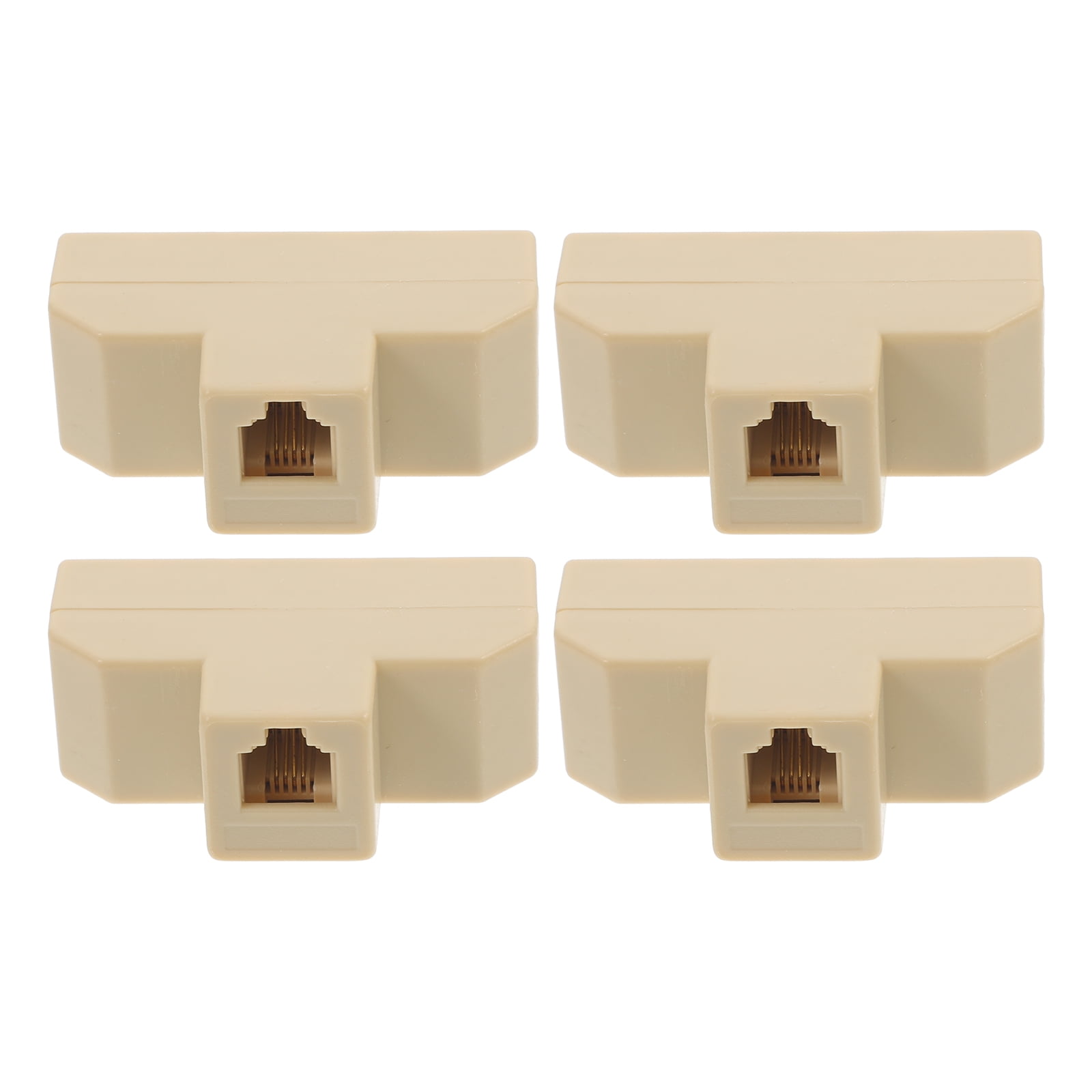MERRYHAPY Four-way Telephone Splitter Adapter in Beige for Connecting ...