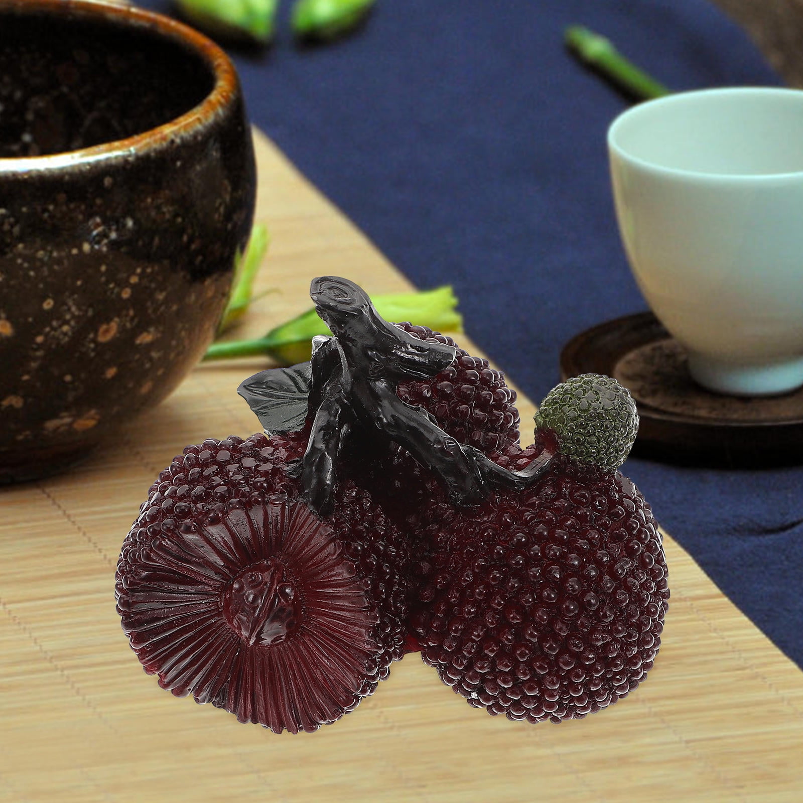 MERRYHAPY Fruit Model Chinese Tea Pet 1Set Resin Home Decor Dark Red ...