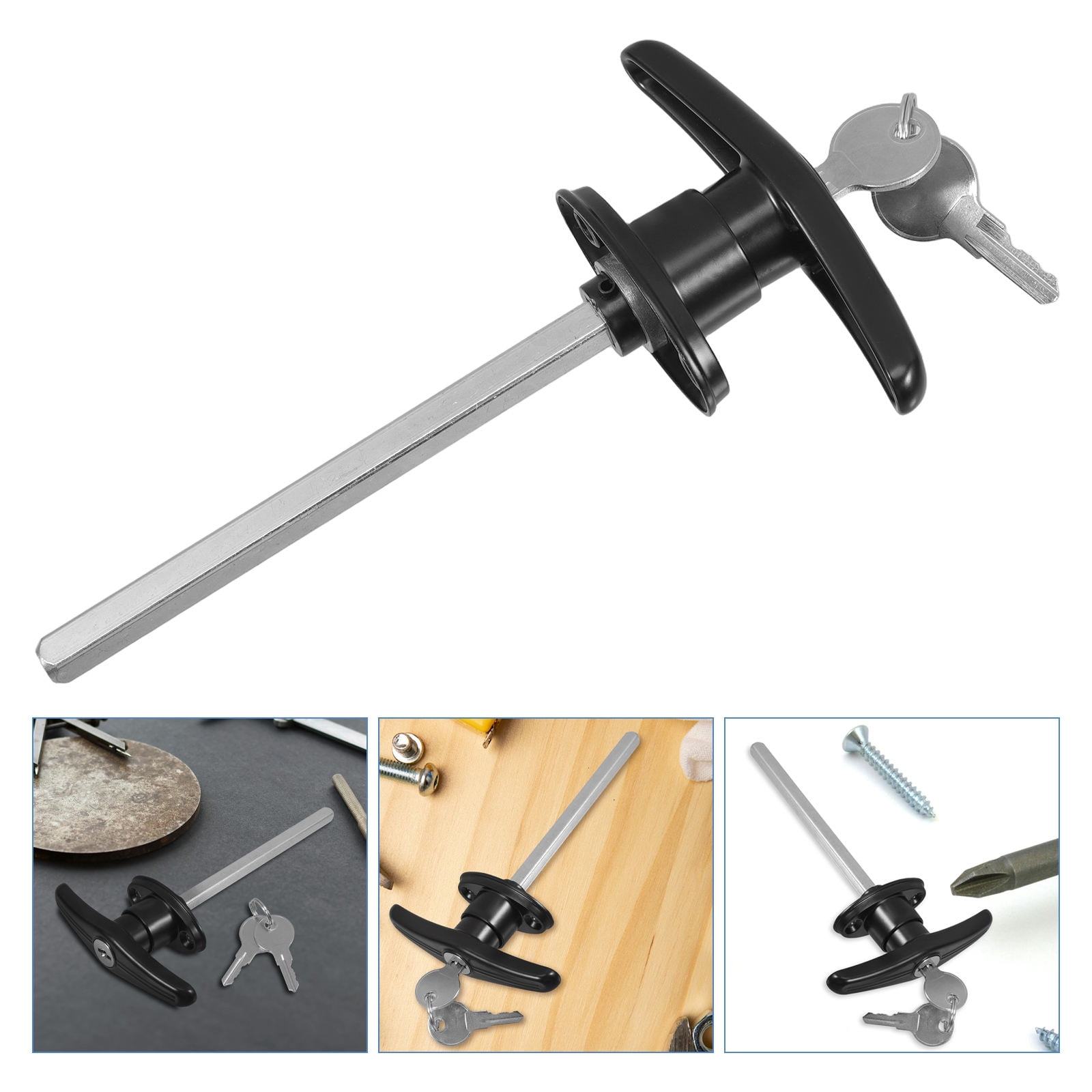 MERRYHAPY Garage Door Lock Handle Kit 1Set for Barns and Storage Sheds ...