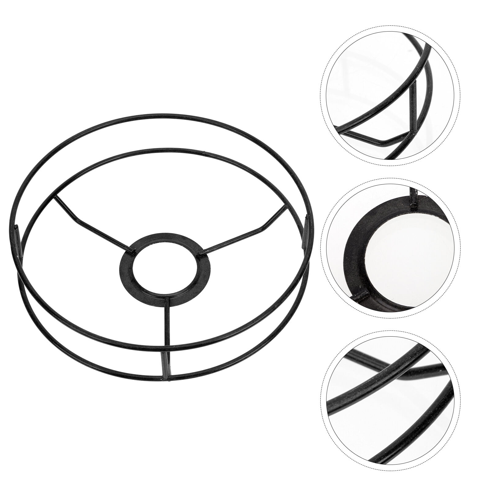 MERRYHAPY Lampshade Frame 1Set Black Iron for Iron Lamp Bracket and DIY ...