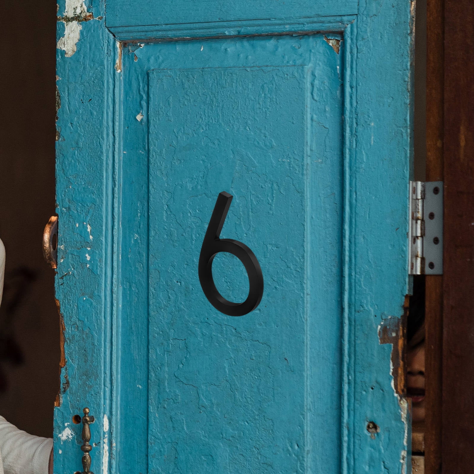 MERRYHAPY Black Metal House Number Sign Durable Zinc Alloy for Outdoor ...