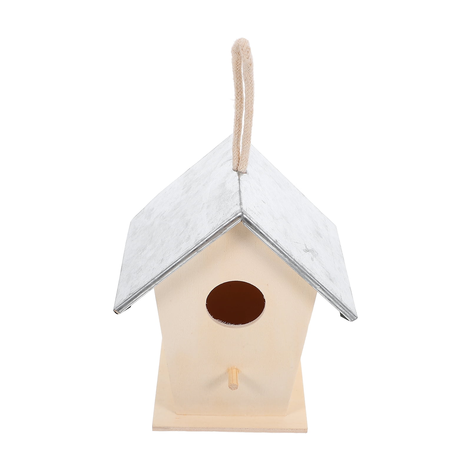 MERRYHAPY Metal Reinforcement Hummingbirds House Wooden Bird House for ...