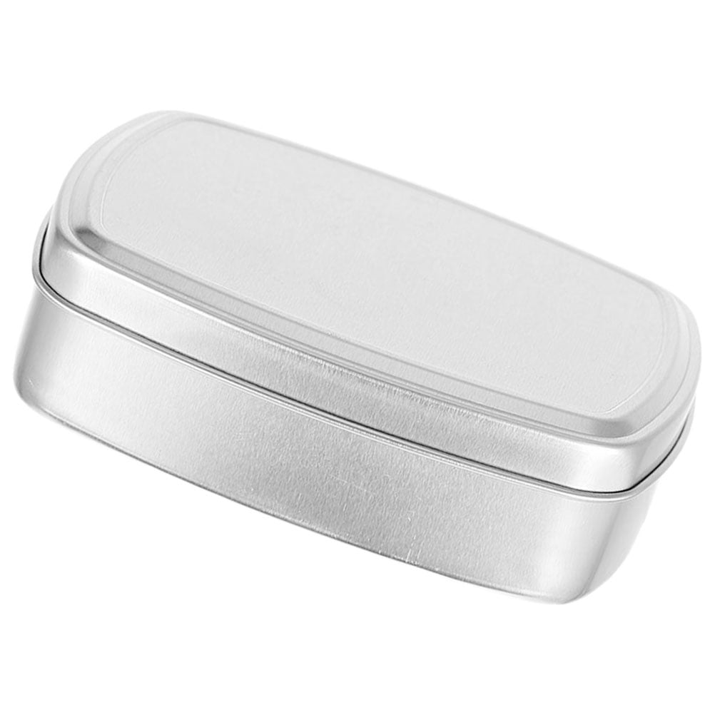 MERRYHAPY Metal Storage Cans Mini Boxes with Lids Square Travel Silver ...