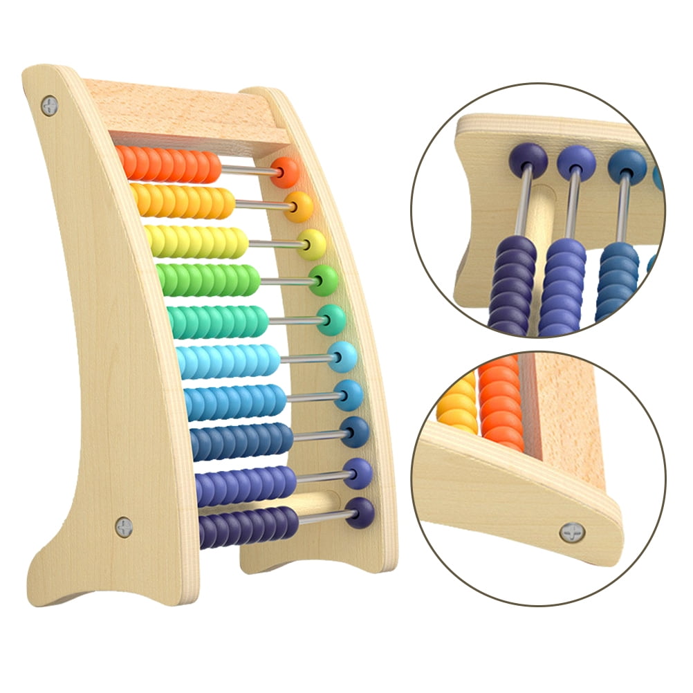 MERRYHAPY Kids Montessori Math Learning Tool Wooden Number Counting ...