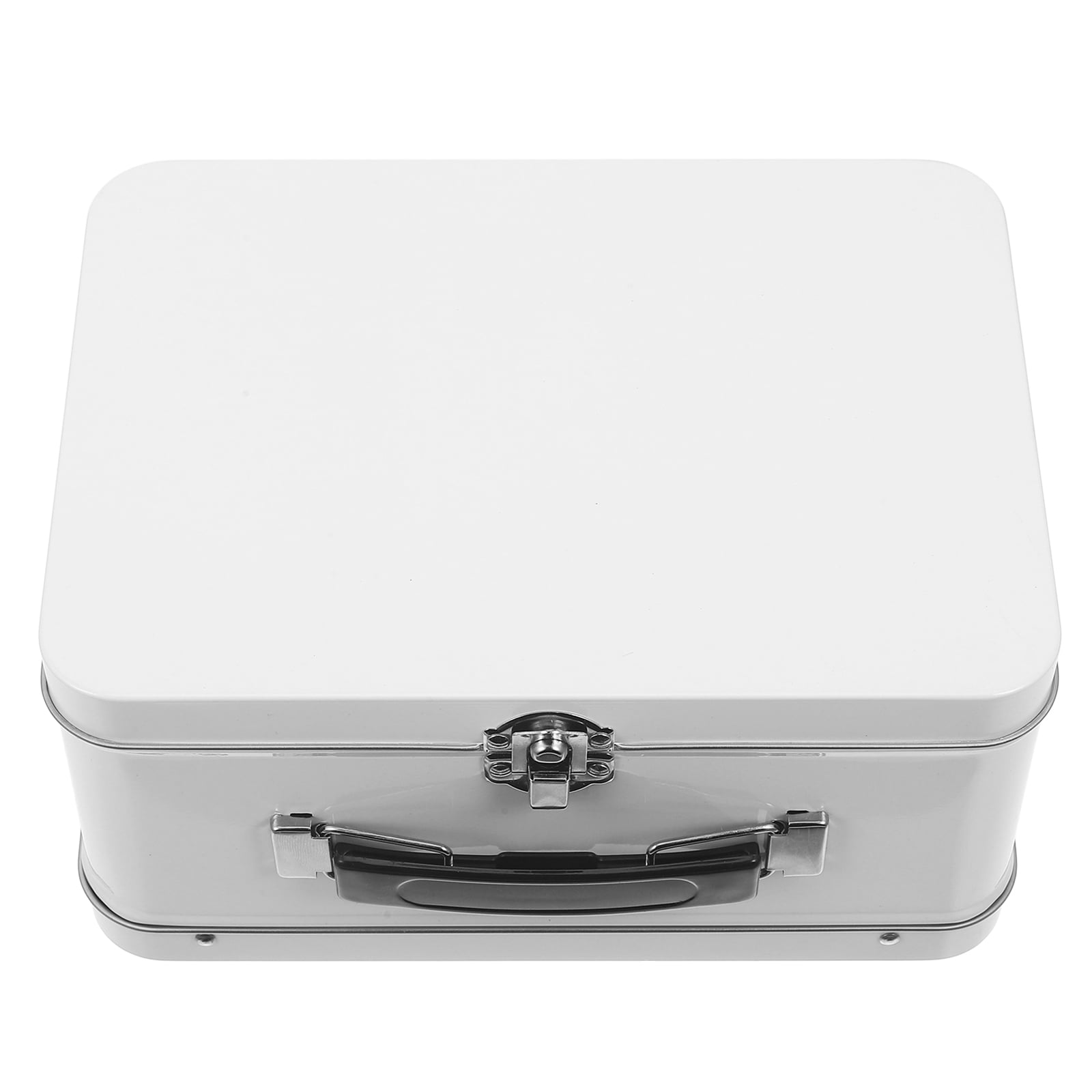 MERRYHAPY Portable White Tin Suitcase Container for Elegant Wedding ...