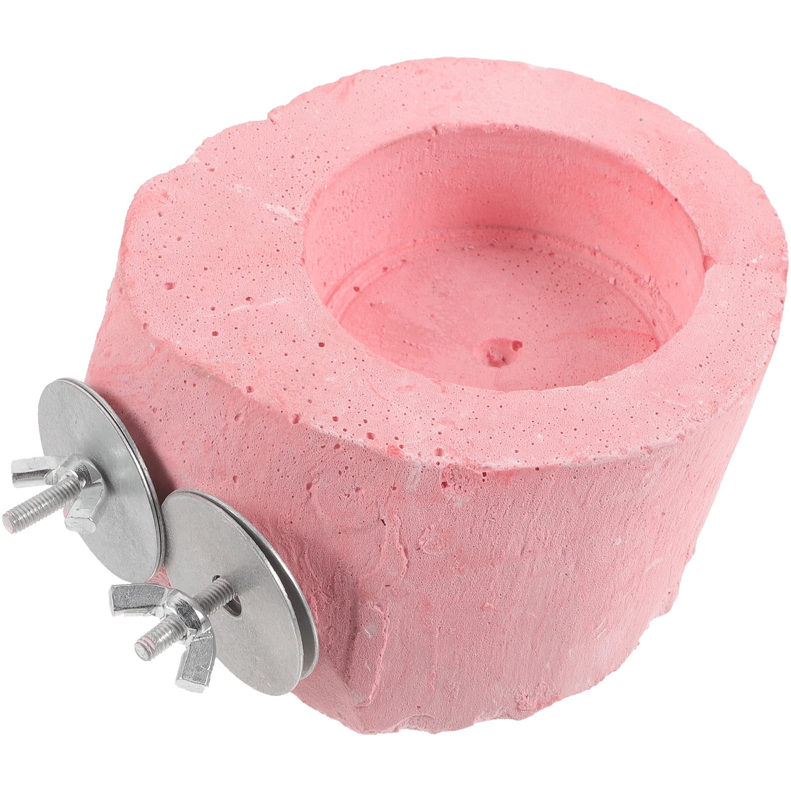 MERRYHAPY Parrot Feeding Box Parrot Food Container Pink Stone 1Pcs ...